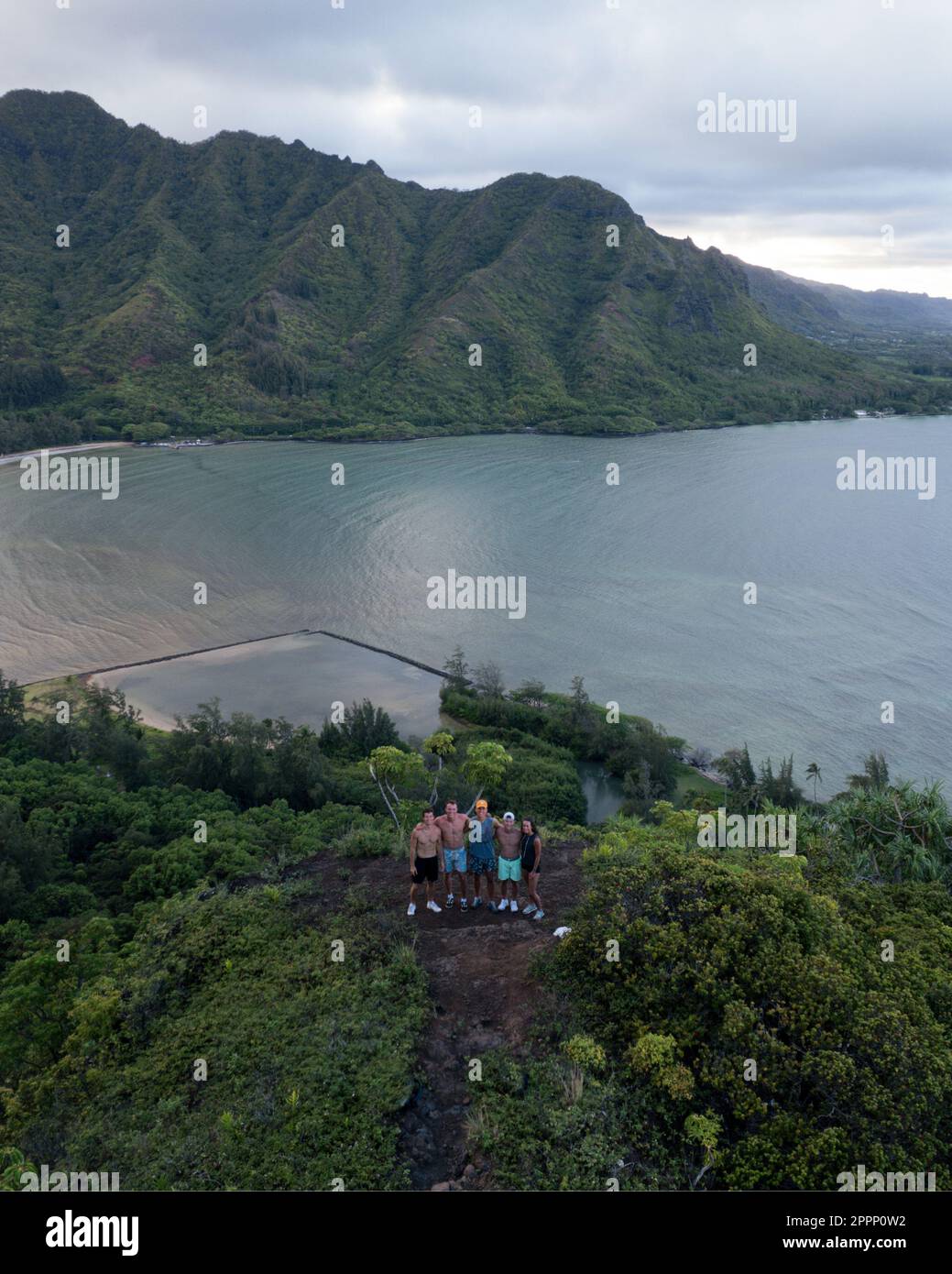Drone Aerial of Crouching Lion Hike Stock Photo - Alamy