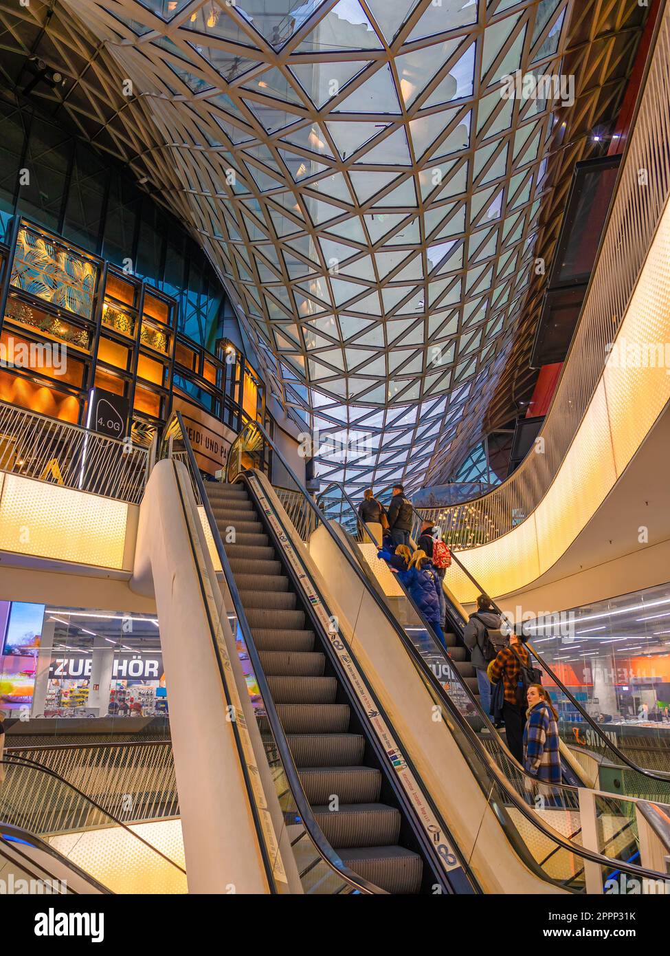 Frankfurt am Main, Germany - January 29, 2023: The MyZeil is a modern ...