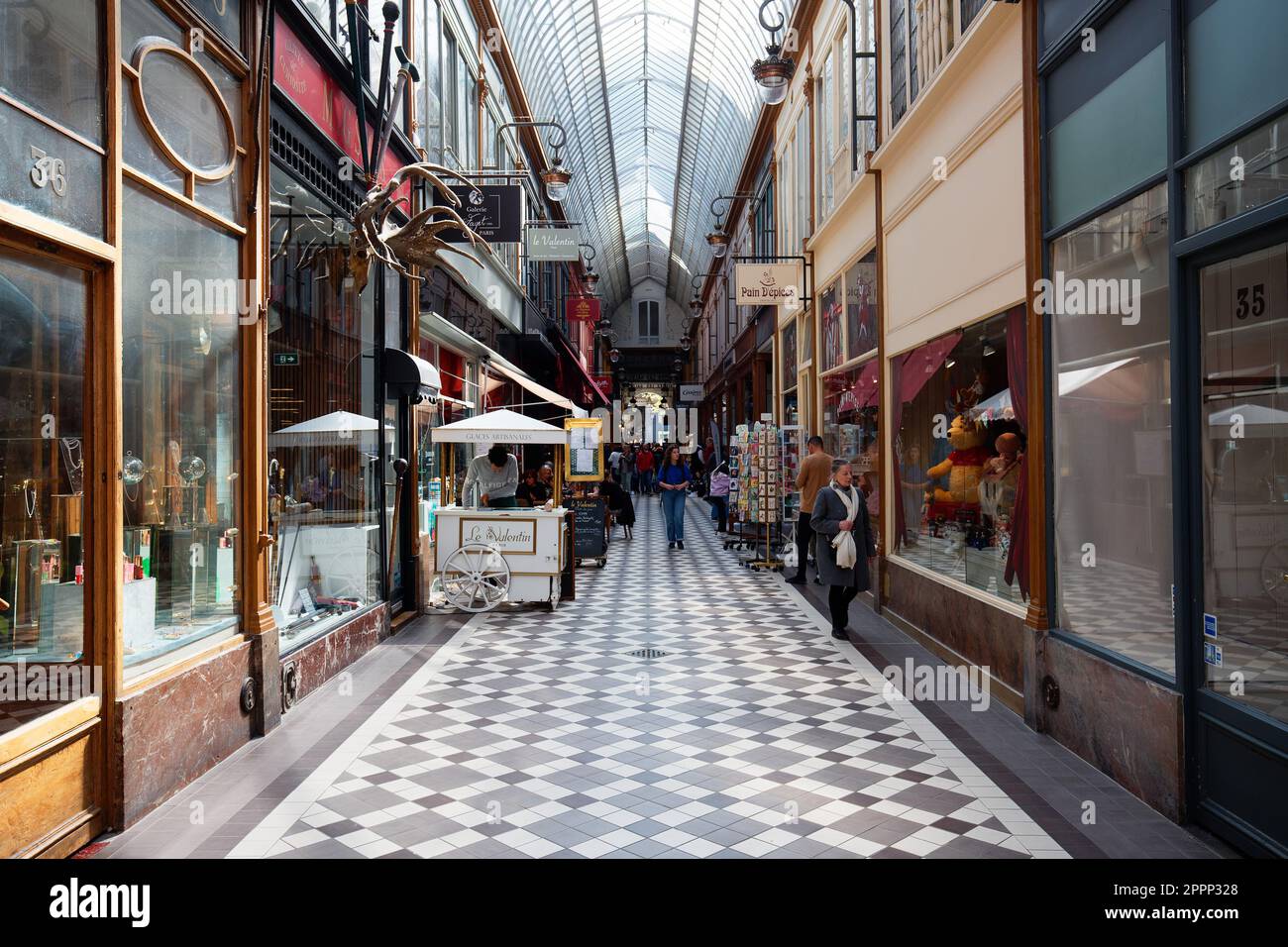 The famous historic passage Jouffroy Paris, France Stock Photo - Alamy