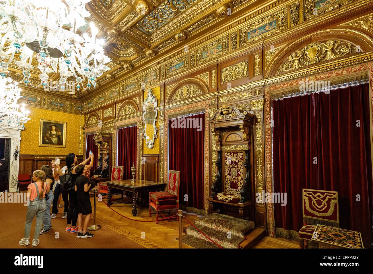 The Royal Peles Castle in Romania Stock Photo - Alamy
