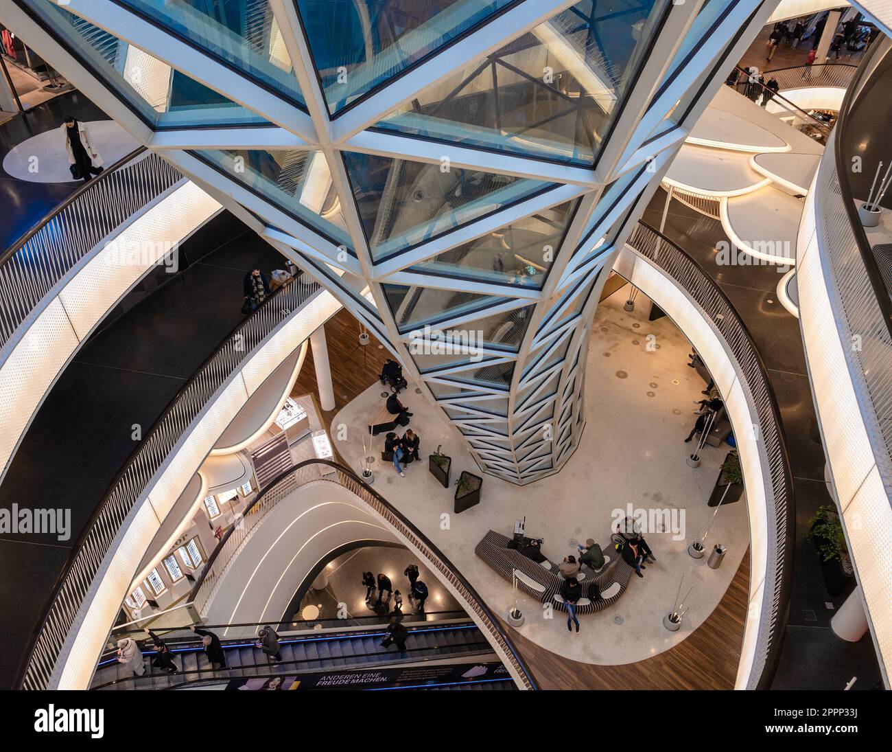 Frankfurt am Main, Germany - January 29, 2023: The MyZeil is a modern ...
