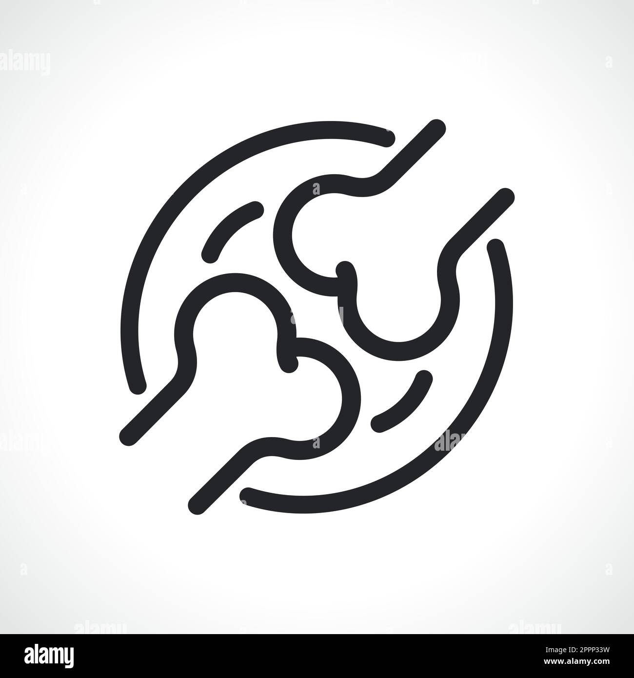 Knee joint and icon Stock Vector Images - Alamy