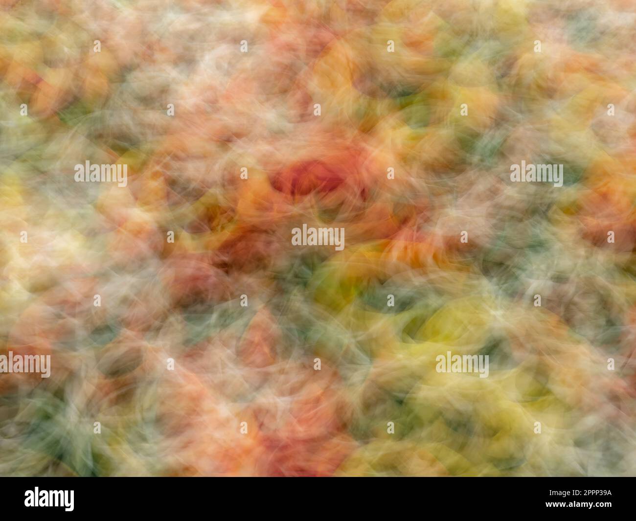 A vibrant colorful abstract pattern created with intentional camera ...