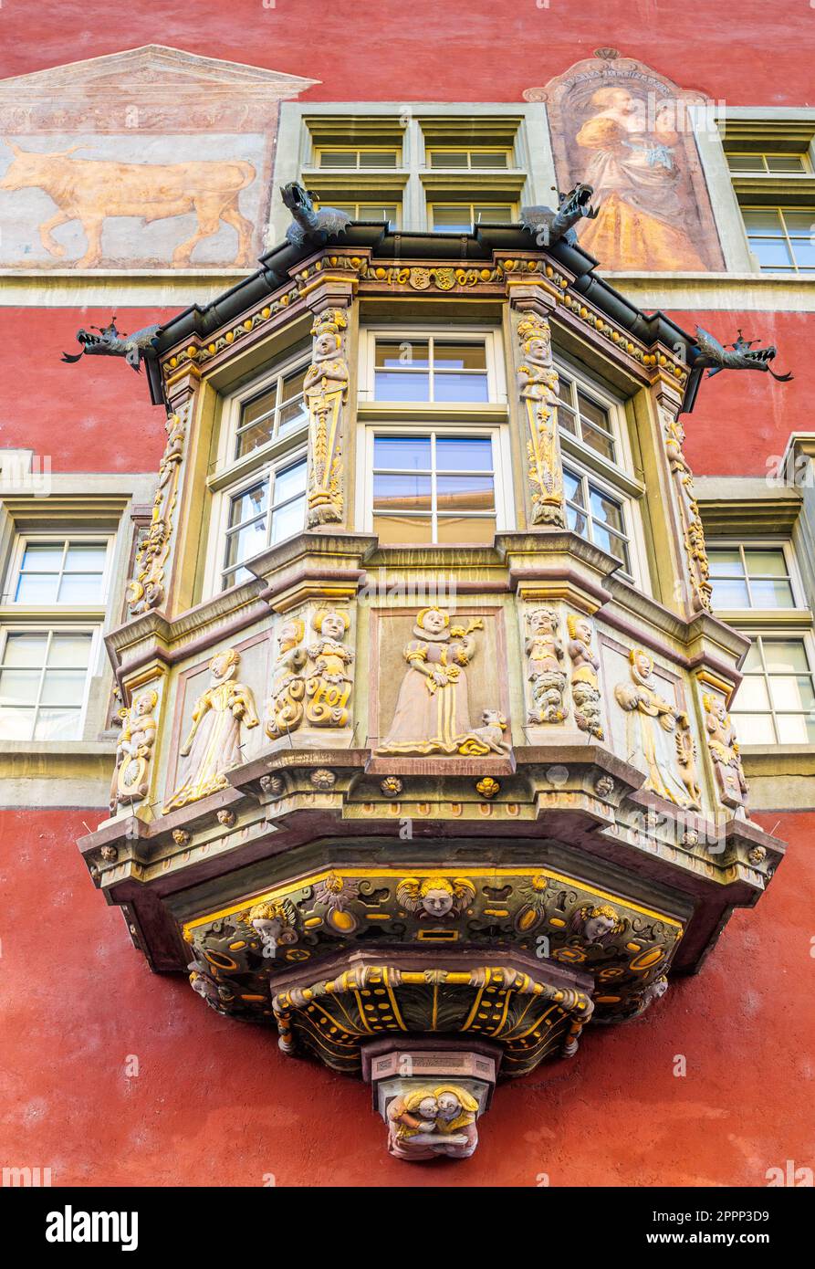 House building exterior architecture balcony the past hi-res stock ...