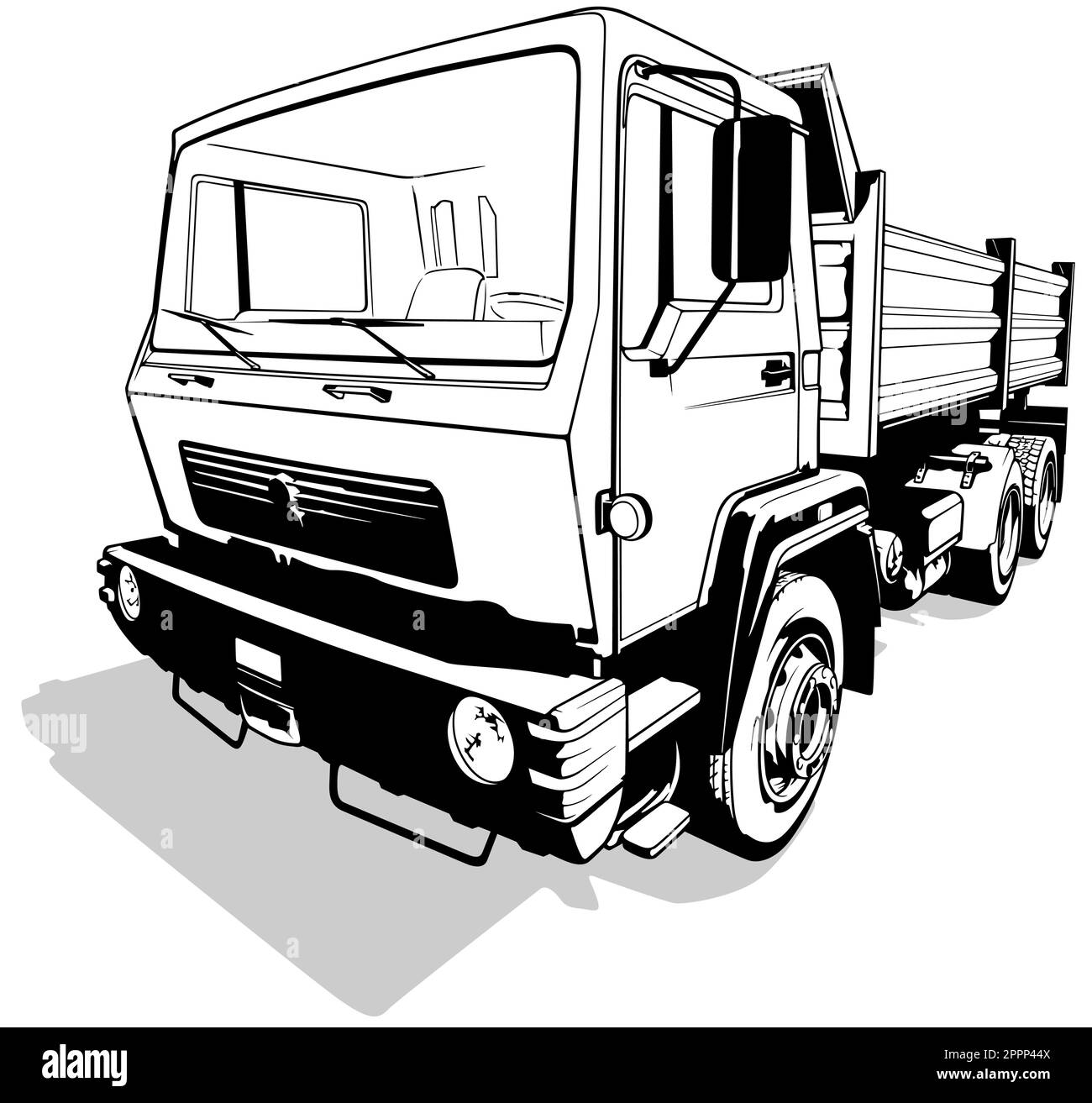 Industry transportation view truck Black and White Stock Photos ...