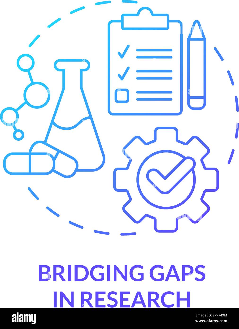 Bridging the gap illustration Stock Vector Images - Alamy