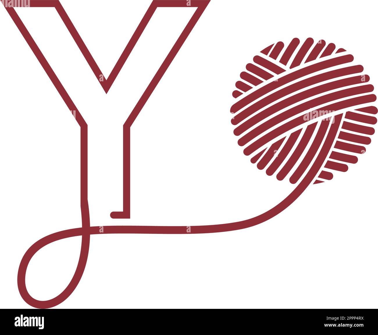 Letter alphabet font vector yarn Stock Vector Images - Alamy