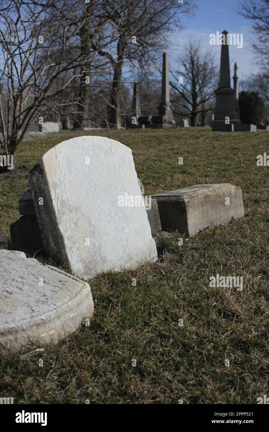 Natural stone tombstone with a blank epitaph and room for text Stock ...