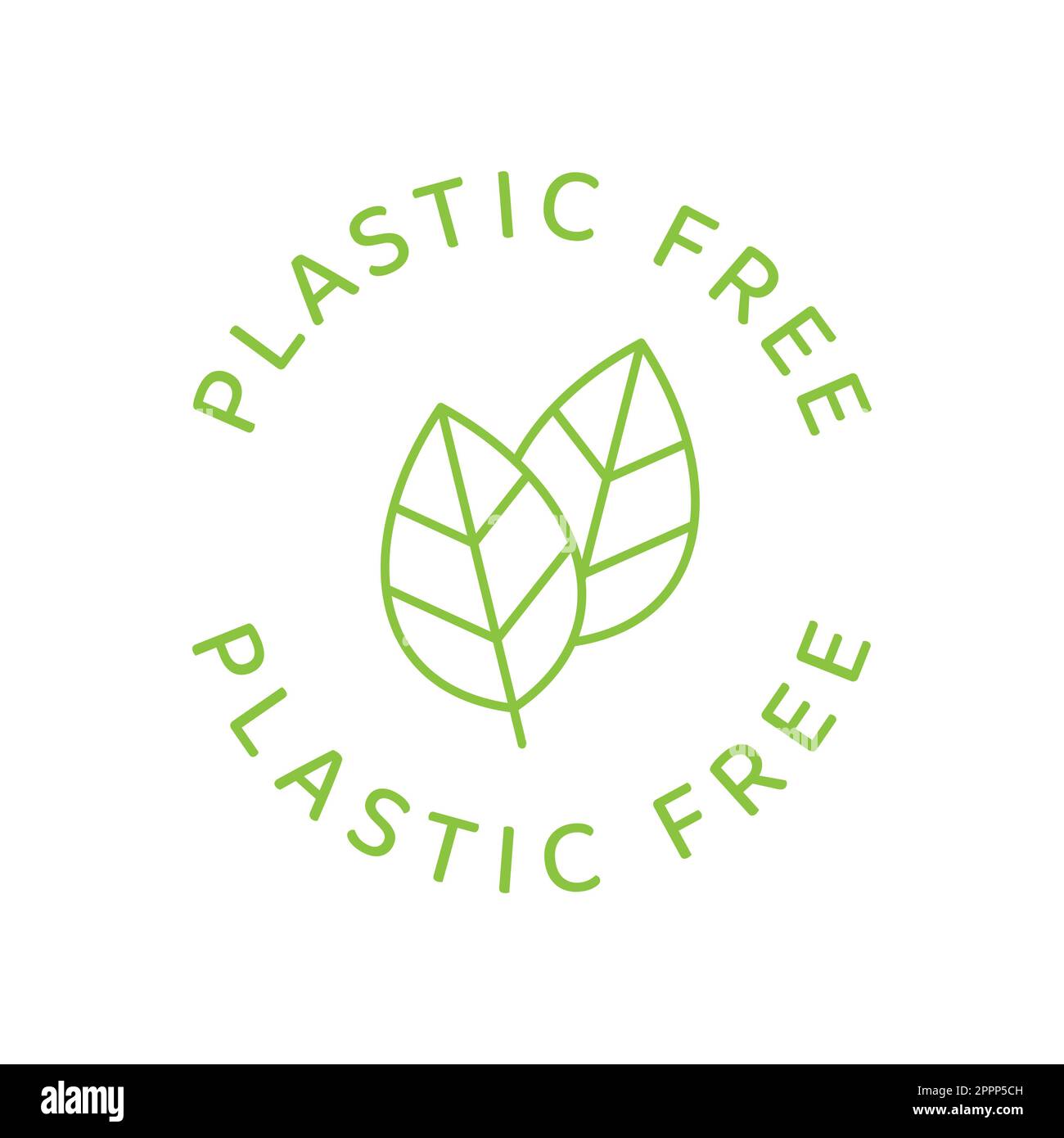 Plastic free line vector label Stock Vector Image & Art - Alamy