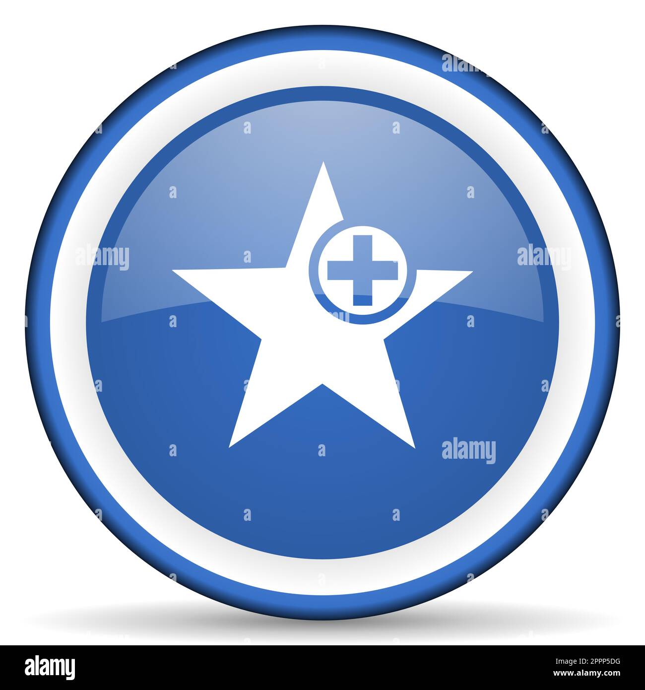 Favorite star icon blue glossy hi-res stock photography and images - Alamy
