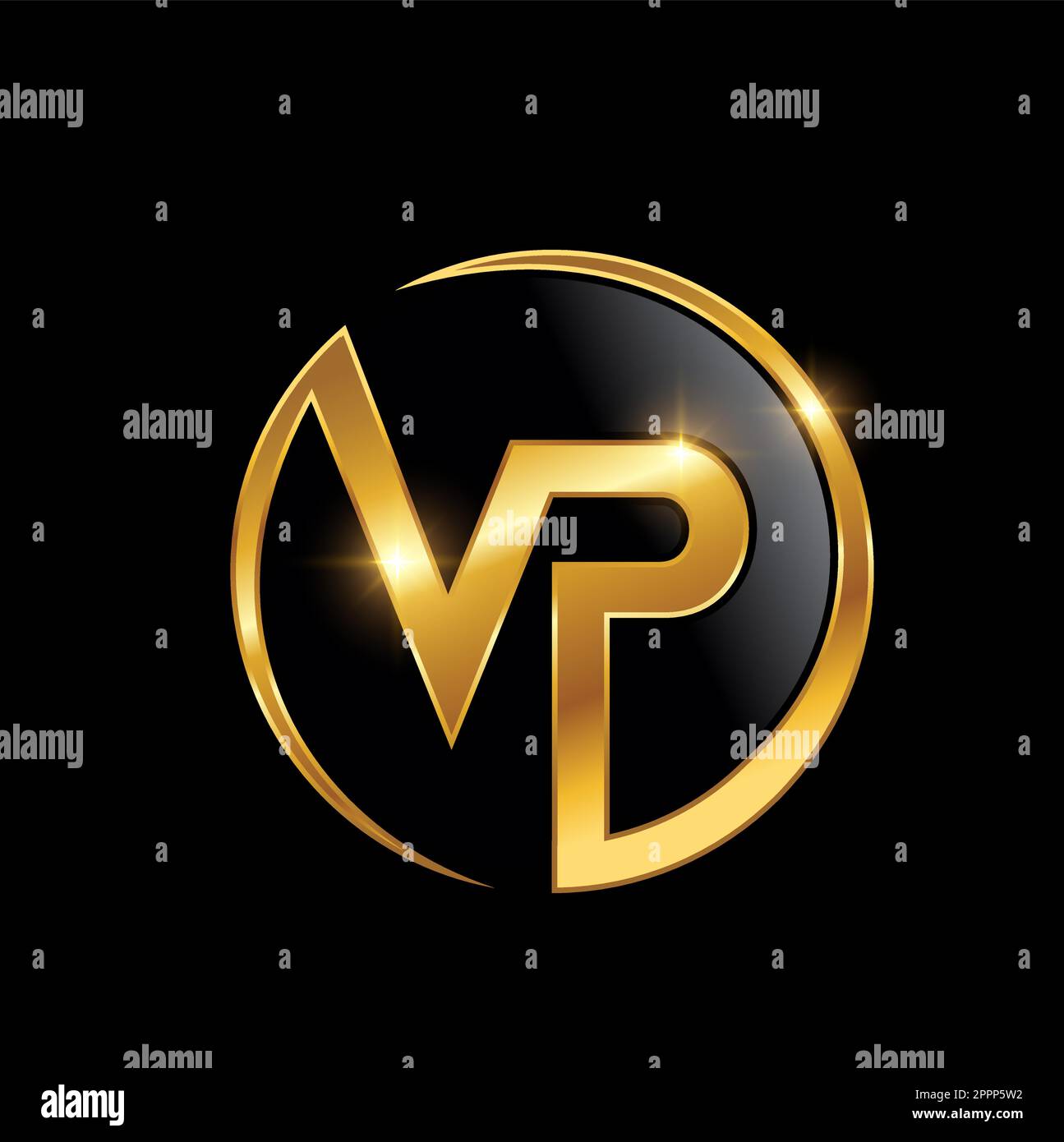 Golden Circle VP Logo Sign Stock Vector Image & Art - Alamy
