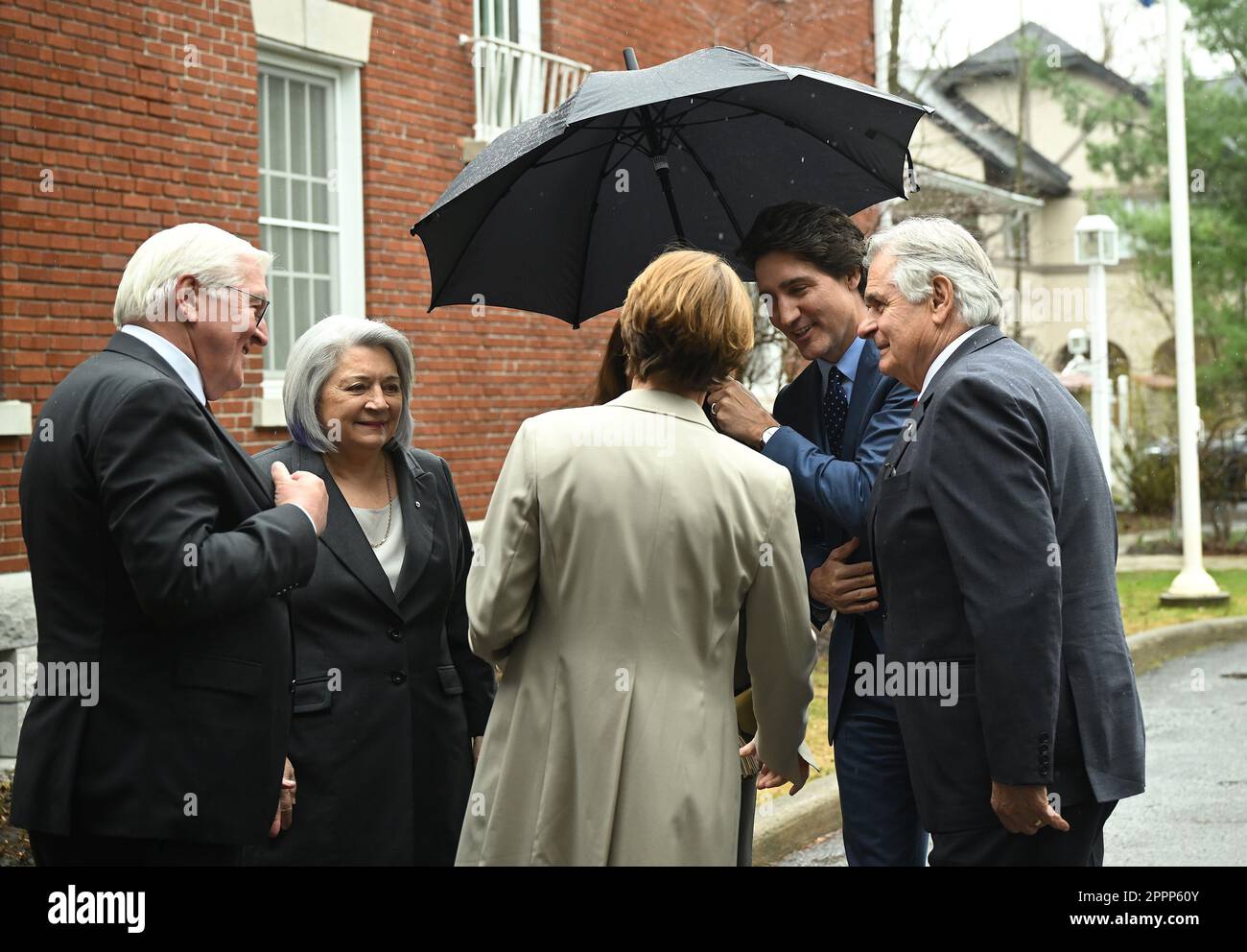 Ottawa, Canada. 24th Apr, 2023. German President Frank-Walter Steinmeier and Elke Büdenbender ...