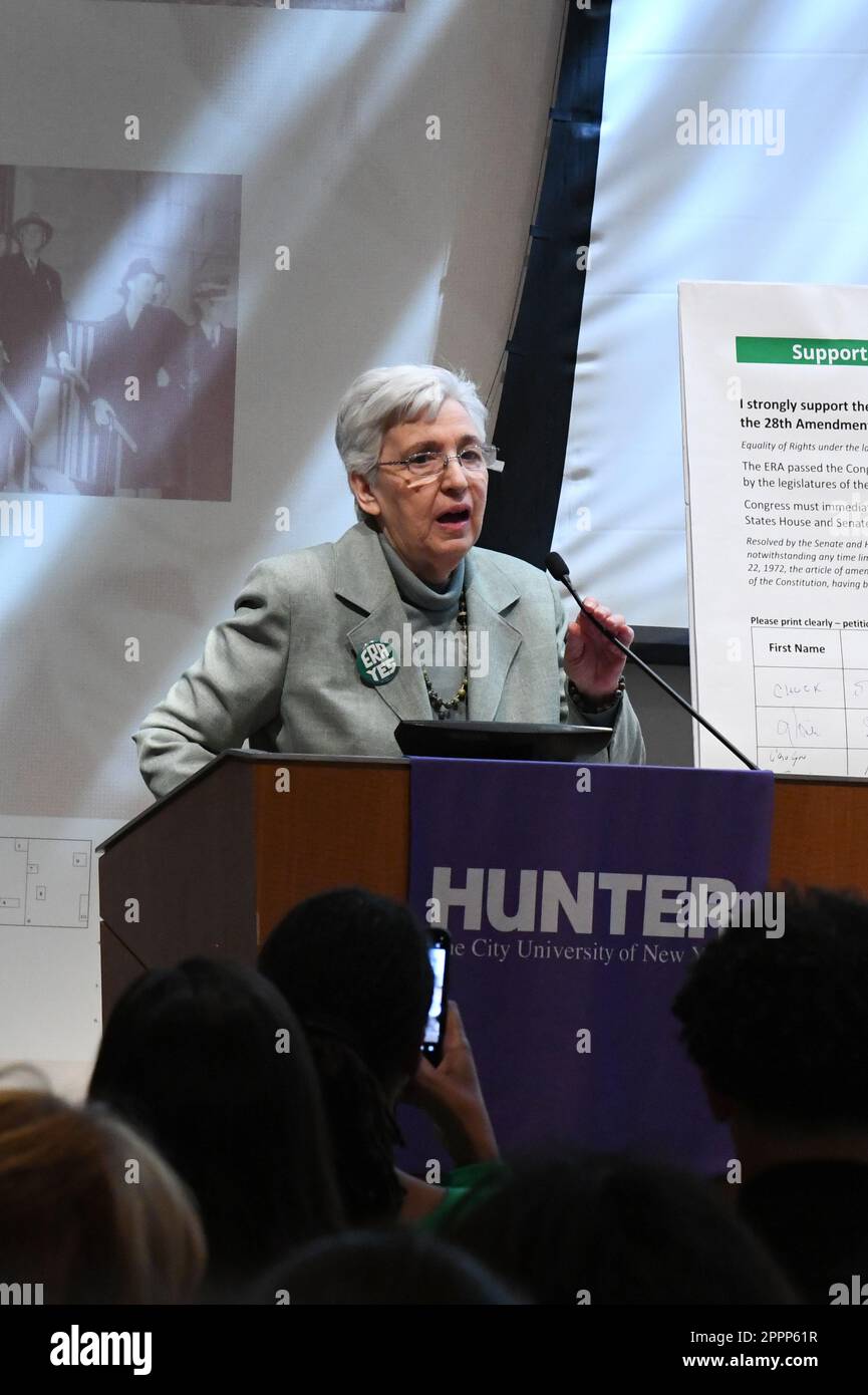 New York, USA. 24th Apr, 2023. Eleanor Smeal attends the kickoff for ...