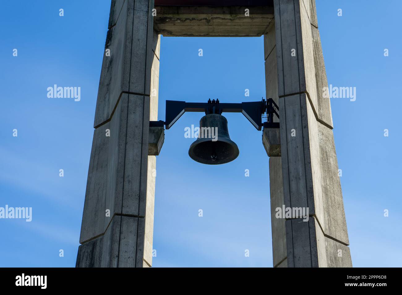 The bell on the monument. Monument with bell Stock Photo - Alamy