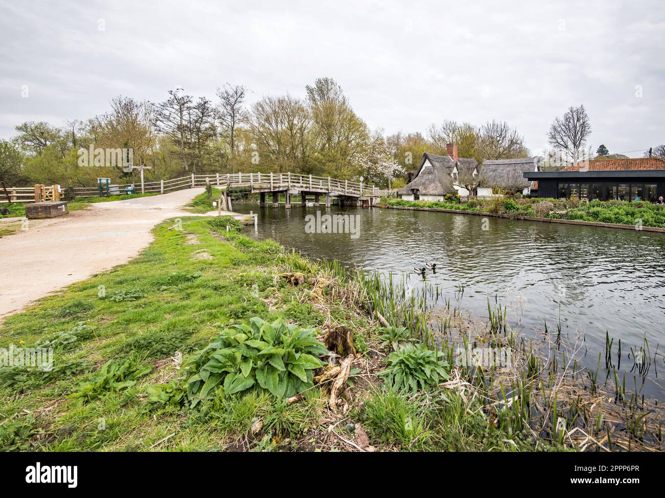 Bridge Cottage is a 16th-century thatched cottage in Flatford, East ...