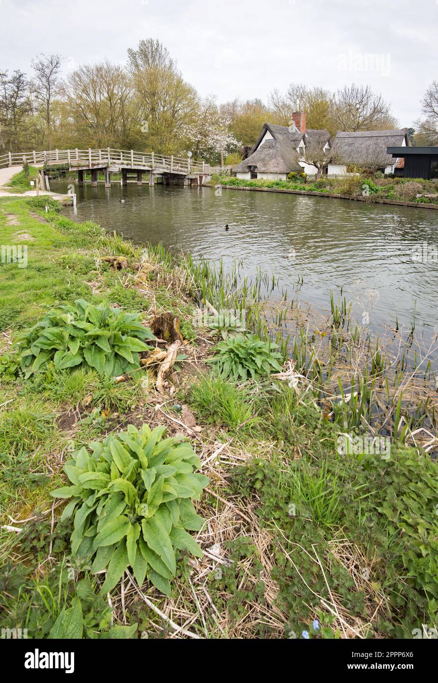 Bridge Cottage is a 16th-century thatched cottage in Flatford, East ...