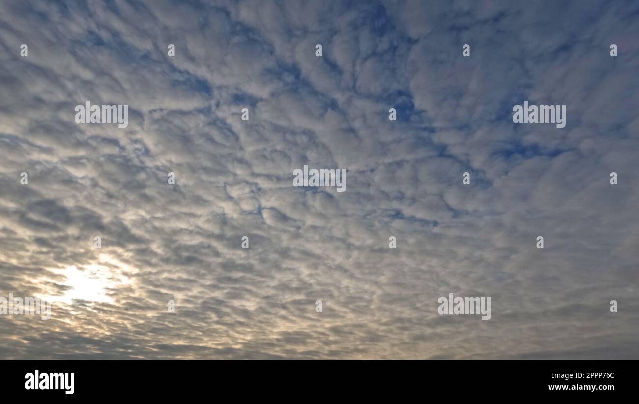 pretty dark evening sunset skyscape with cute clouds - photo of nature ...