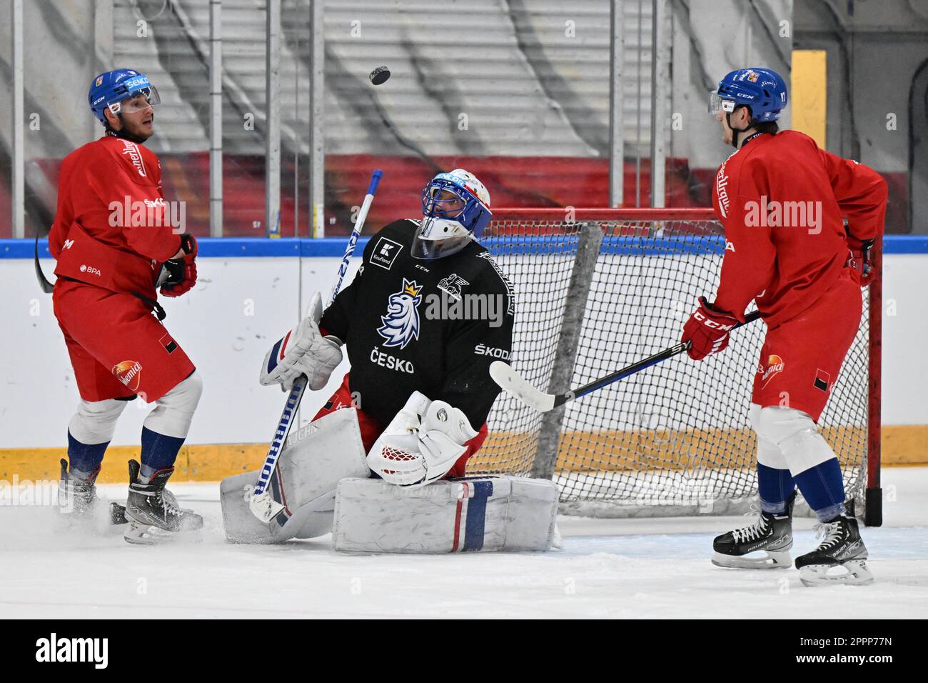 Brno, Czech Republic. 24th Apr, 2023. Czech national hockey team ...