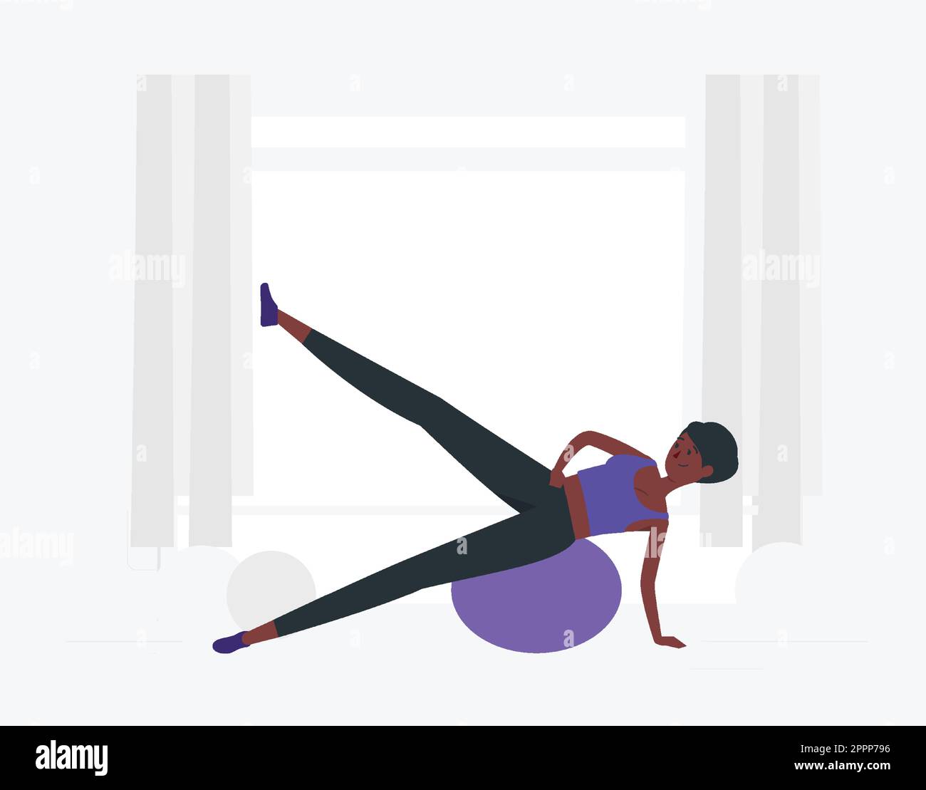 Sporty woman ball Stock Vector Images - Alamy