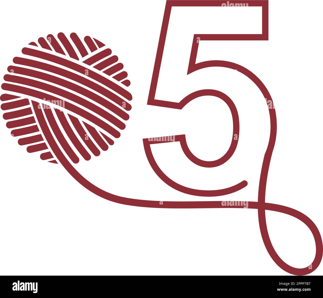 Letter alphabet font vector yarn Cut Out Stock Images & Pictures - Alamy