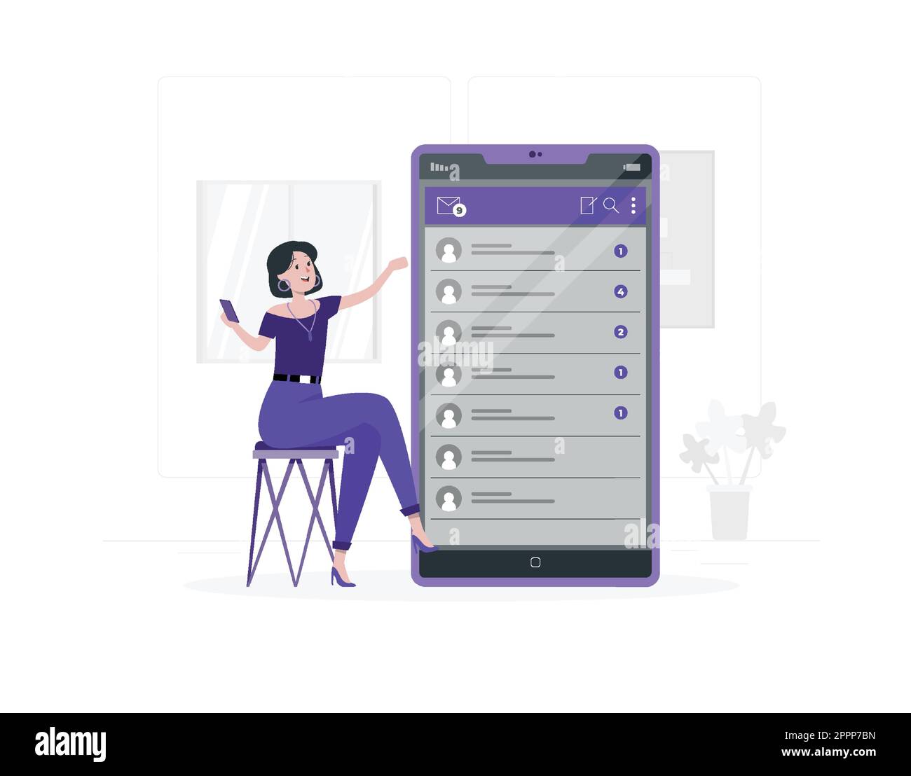 Computer screen email send Stock Vector Images - Alamy