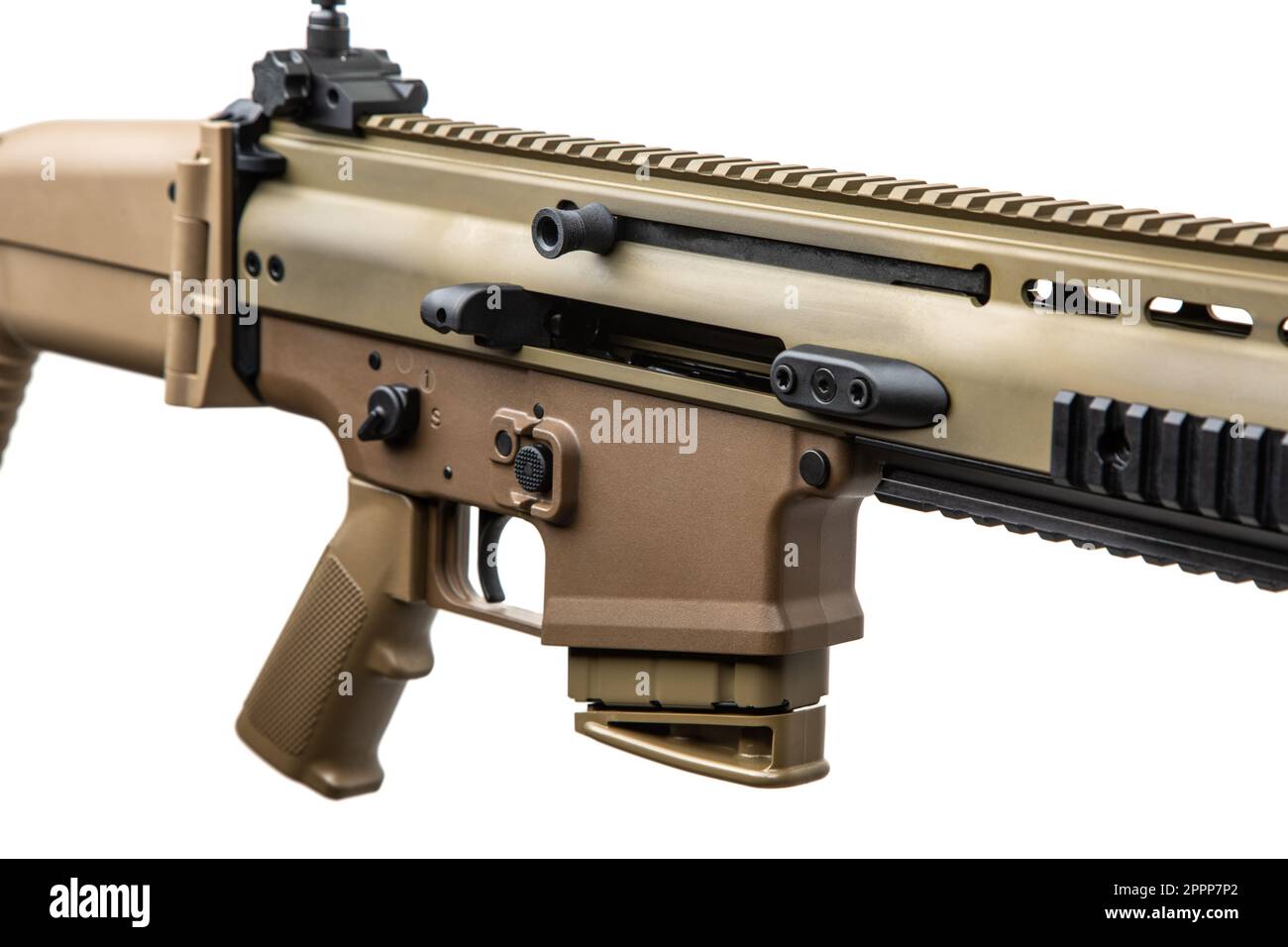 Modern automatic rifle isolated on white background. Weapons for police ...