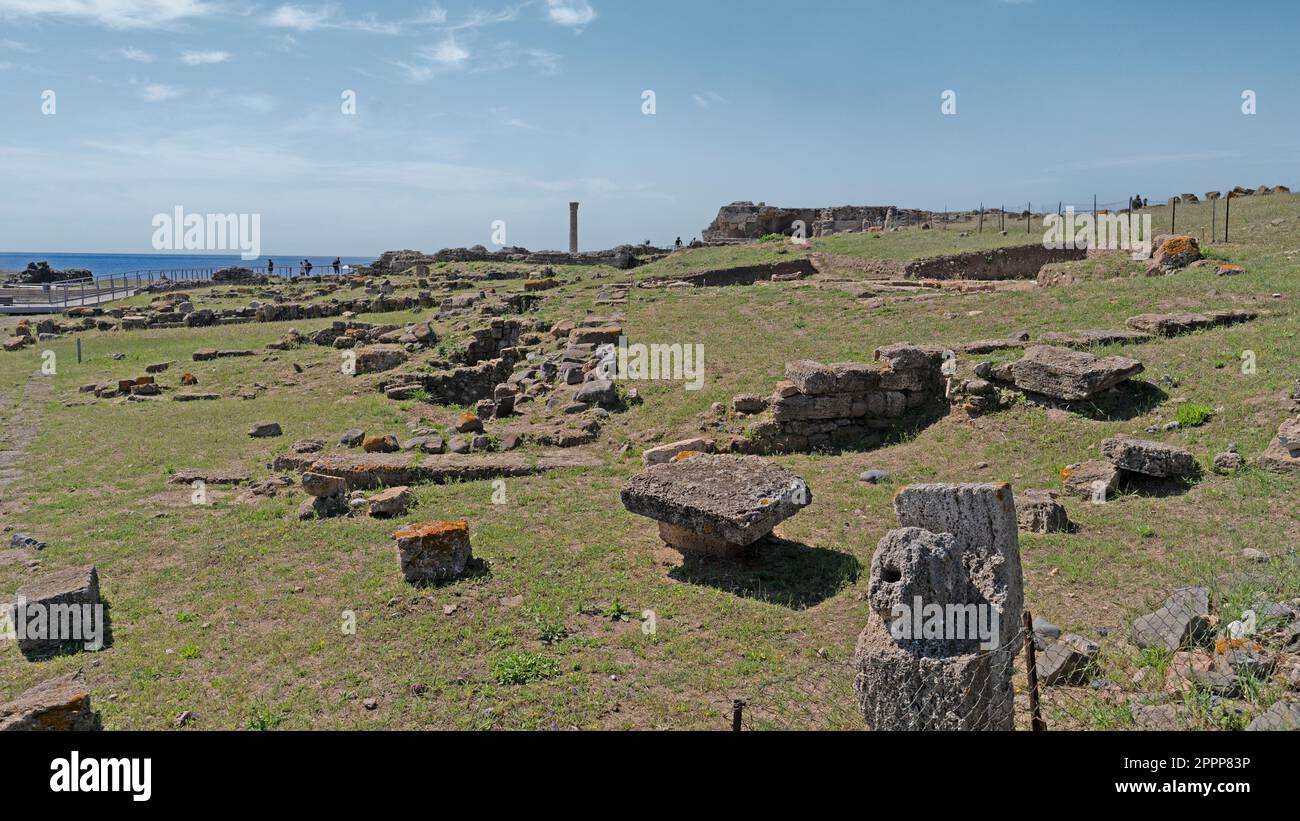 Ancient ruins of Nora on Sardinia in Italy Stock Photo - Alamy