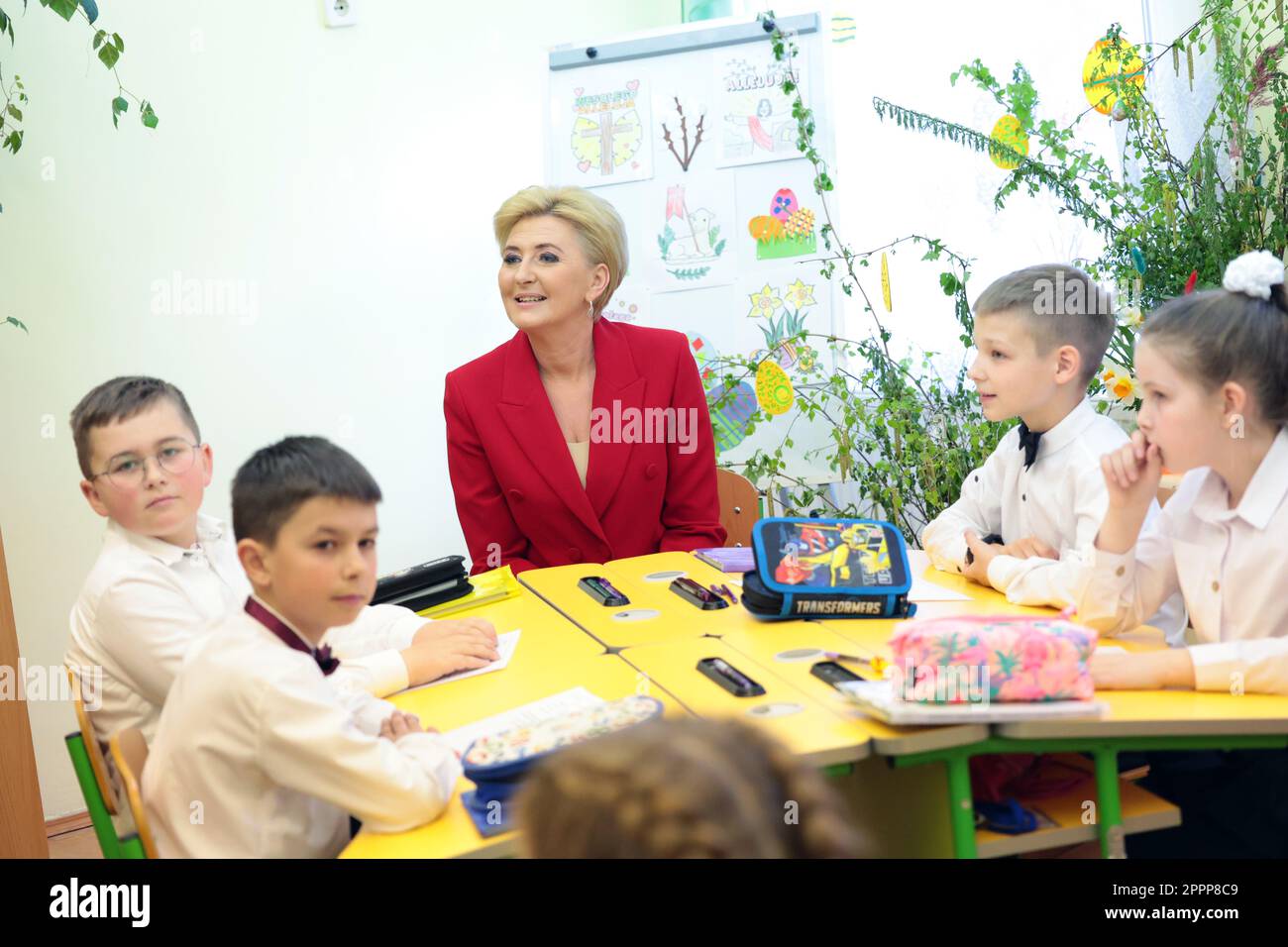 Non Exclusive: MOSTYSKA, UKRAINE - APRIL 21, 2023 - First Lady of ...