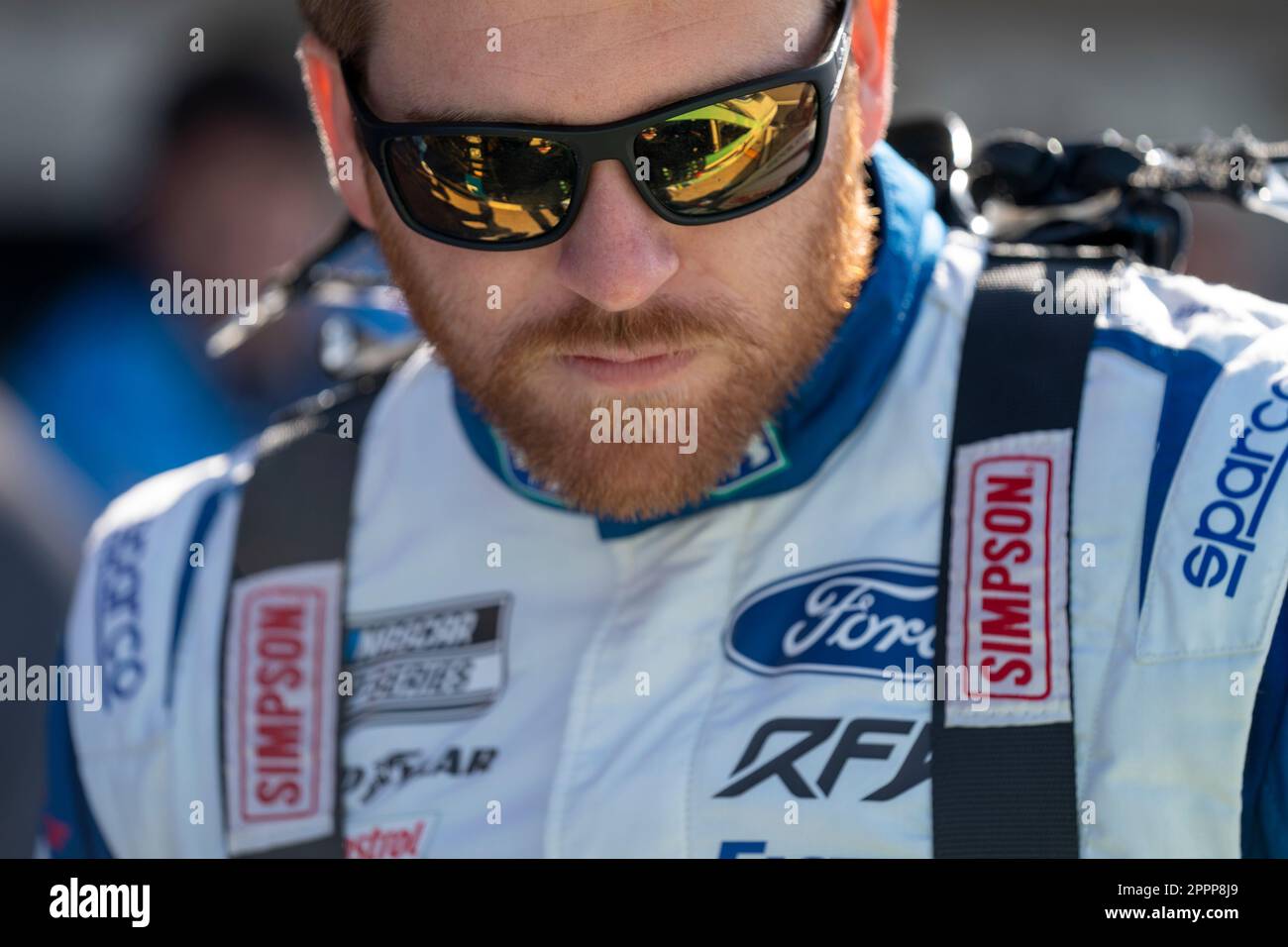 Chris Buescher takes to the track to qualify for the NASCAR Cup Series ...