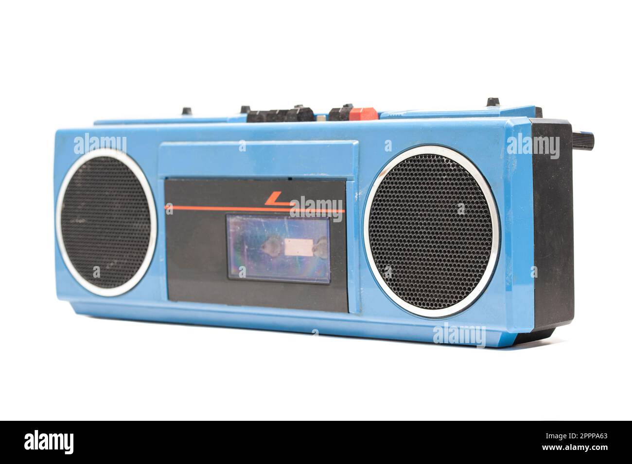 Old portable stereo cassette recorder Stock Photo - Alamy