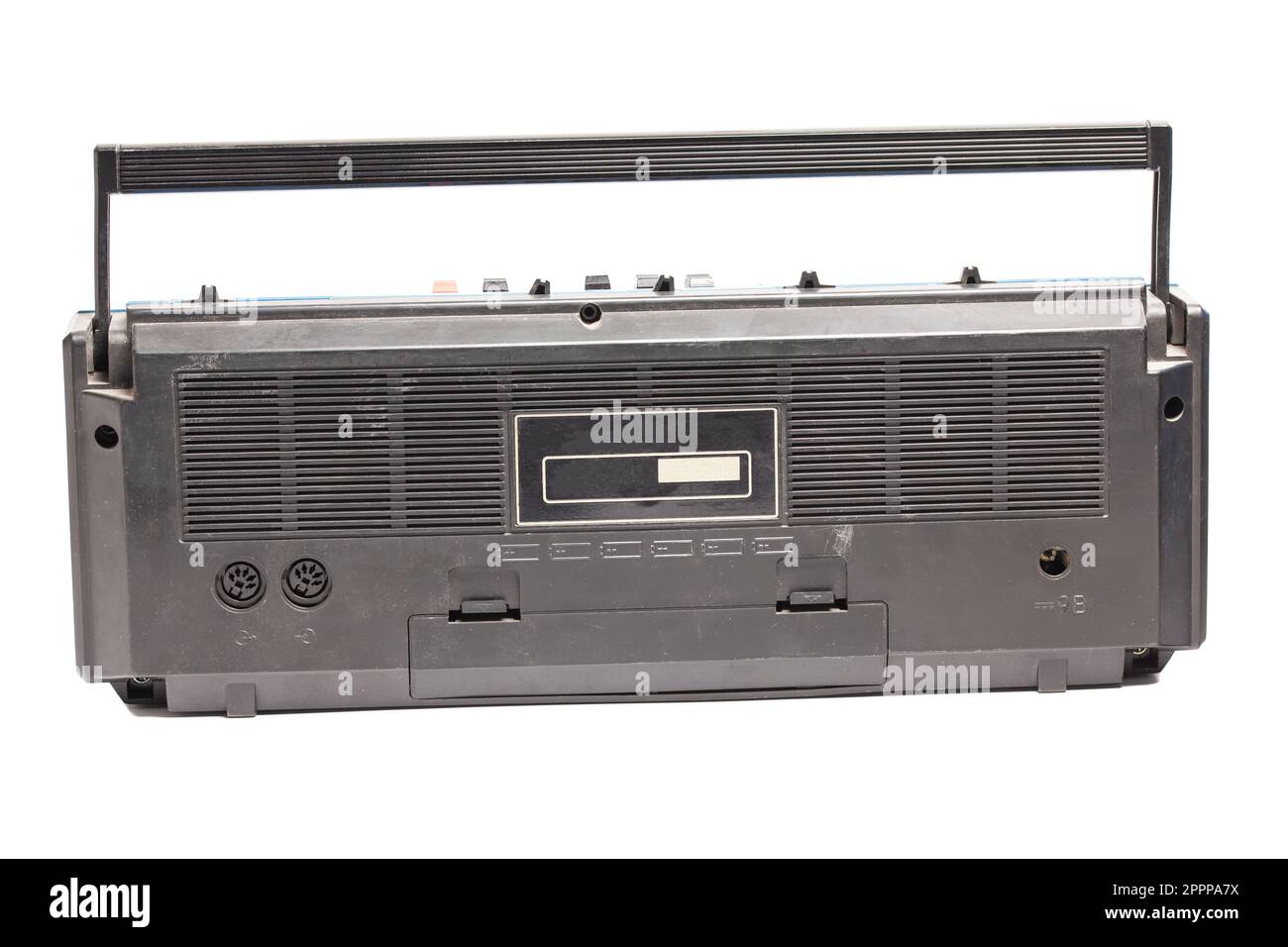 Old portable stereo cassette recorder Stock Photo - Alamy