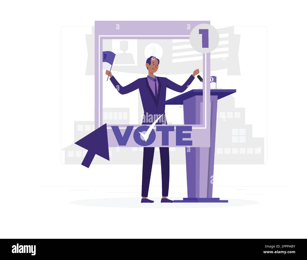 Male employee standing public Stock Vector Images - Alamy