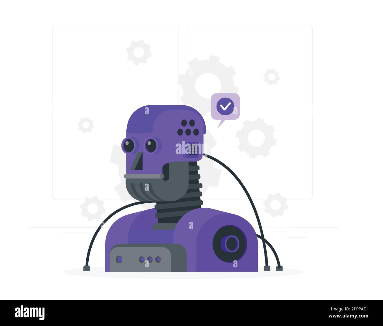 Robot face vector flat illustration Stock Vector Image & Art - Alamy