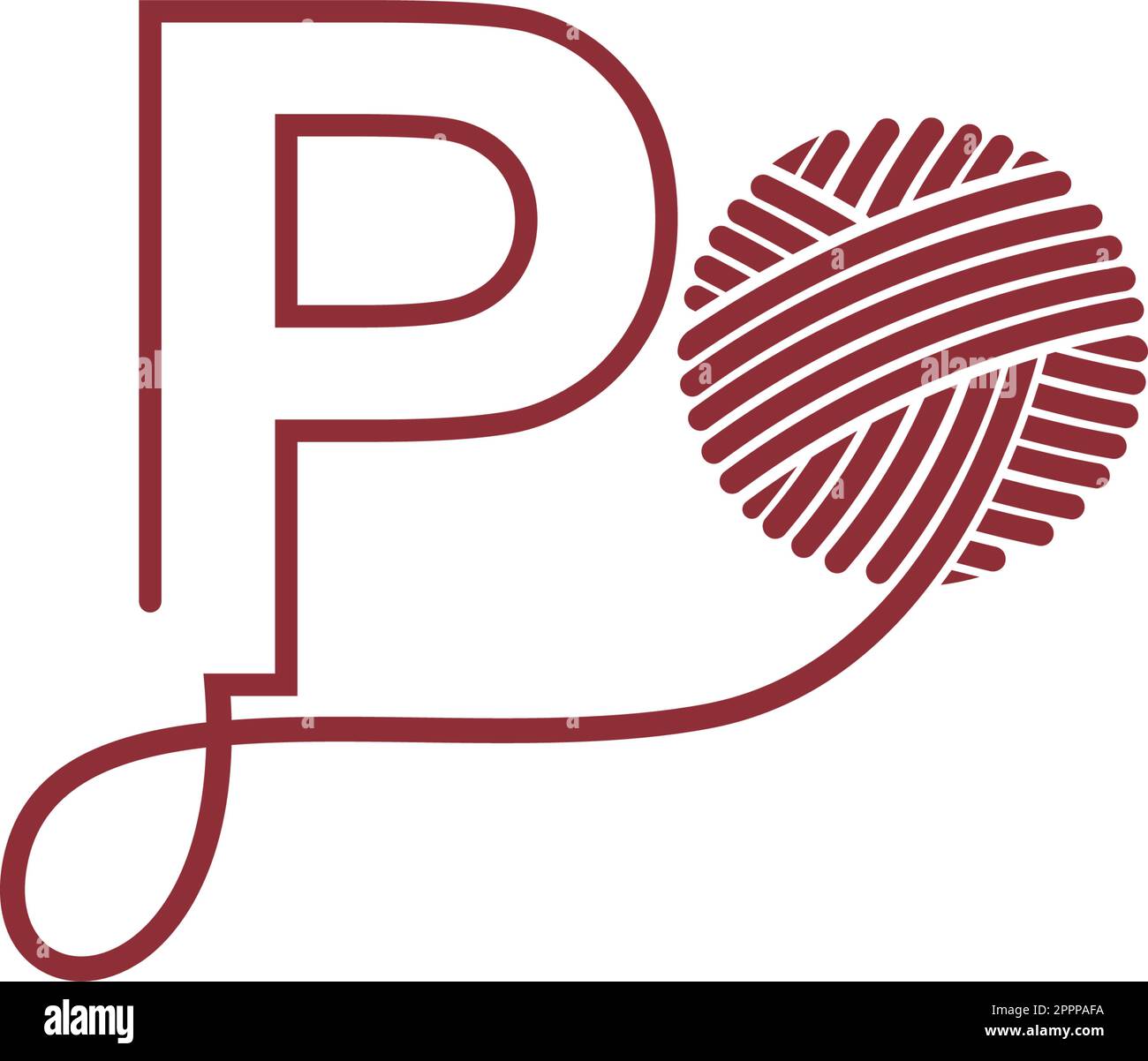 Letter alphabet font vector yarn Cut Out Stock Images & Pictures - Alamy