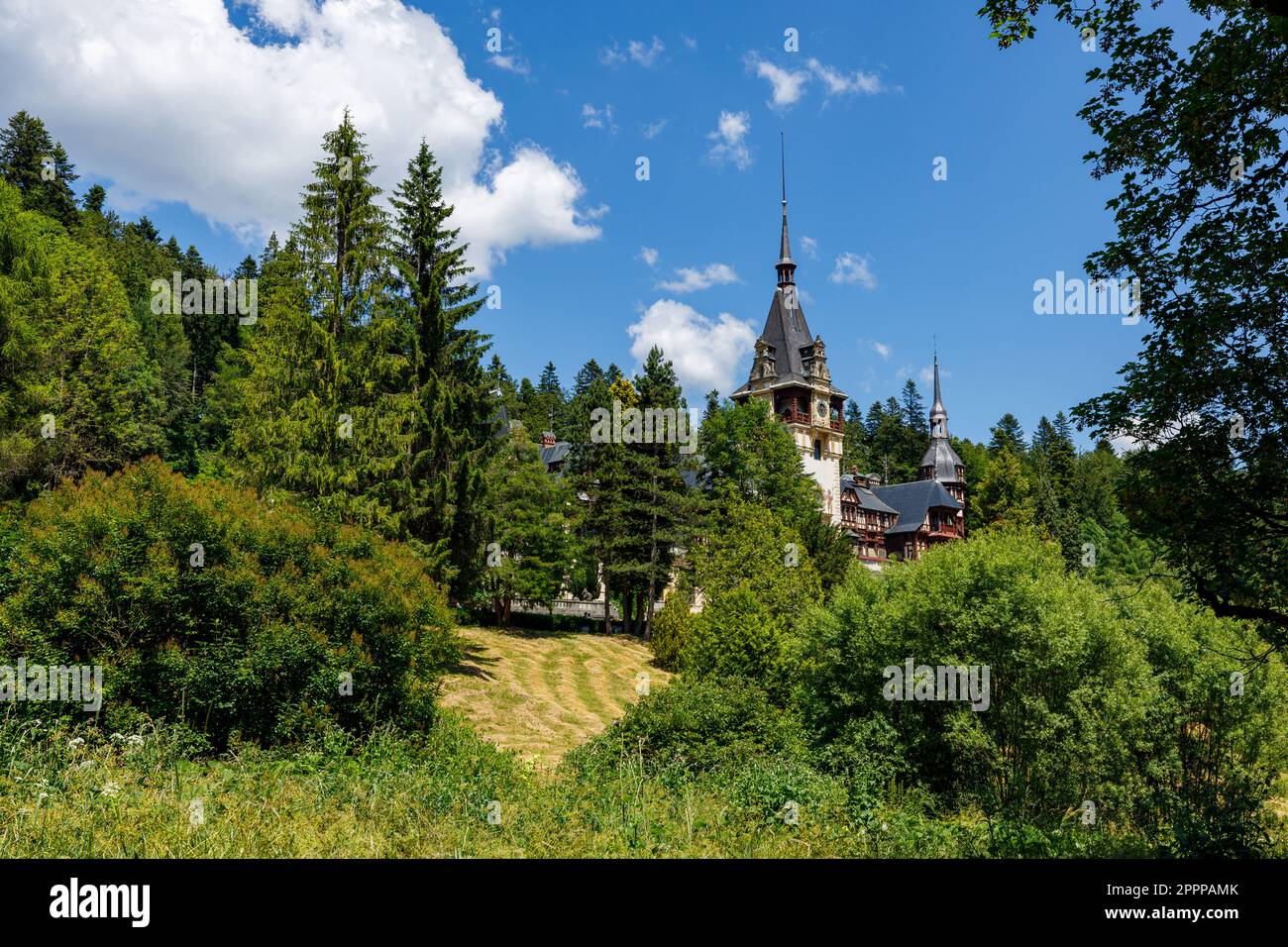 The Royal Peles Castle in Romania Stock Photo - Alamy