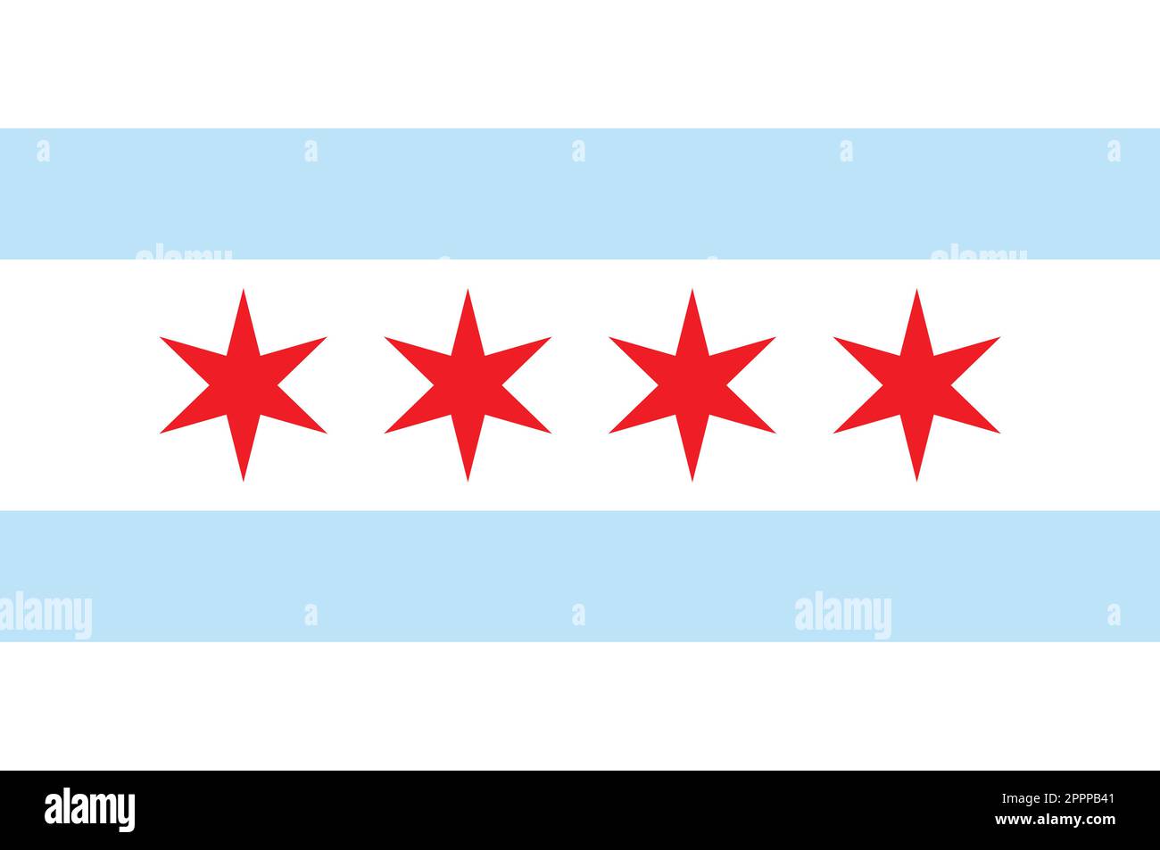 The City Of Chicago Flag Stock Vector Image & Art - Alamy