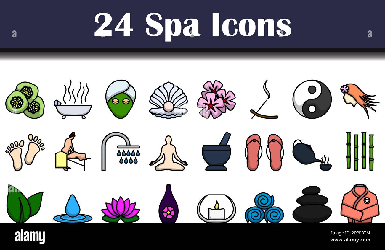 Warm stone massage Stock Vector Images - Alamy