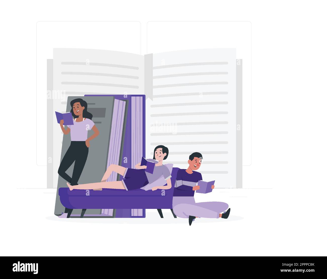 Reading team group Stock Vector Images - Alamy