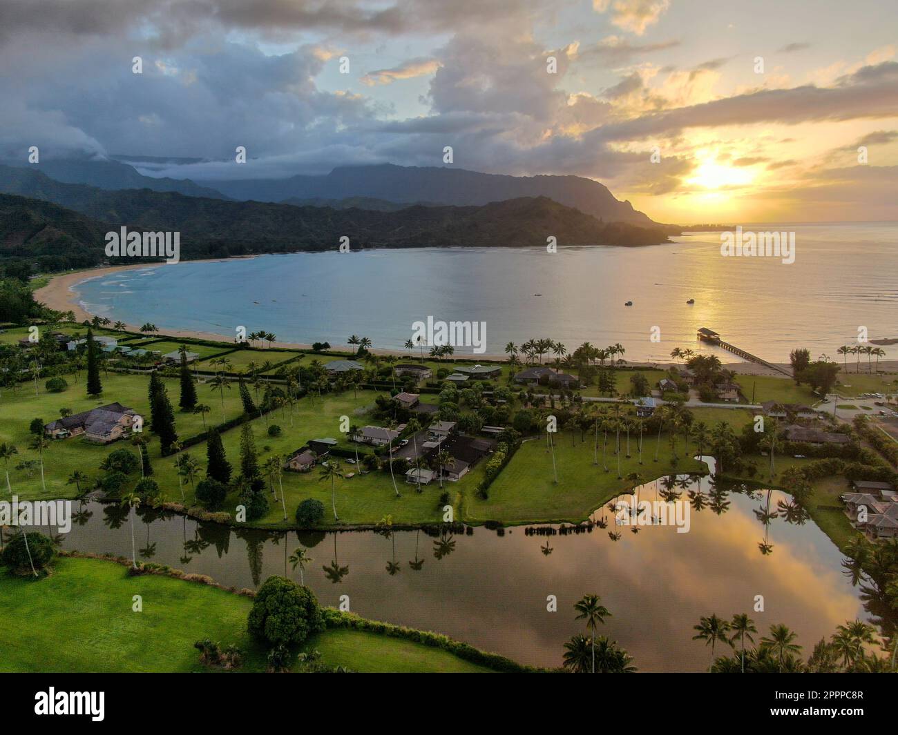Drone aerial over island palm hi-res stock photography and images - Alamy