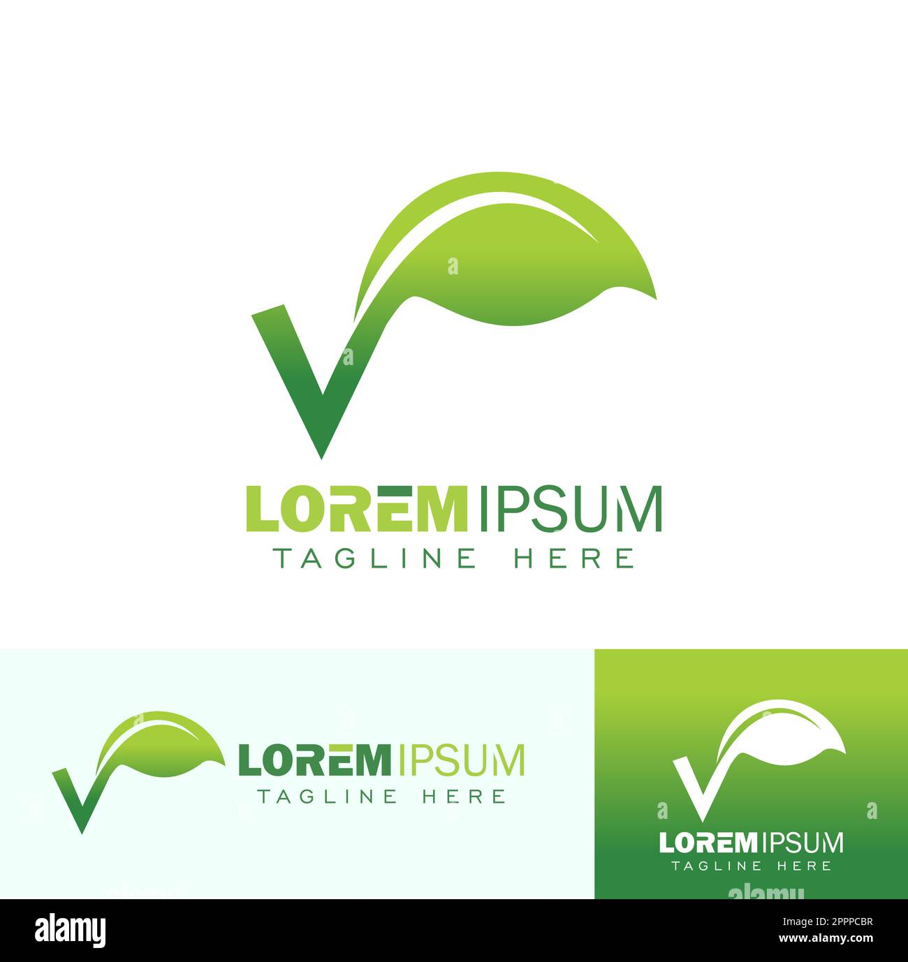 V leaf logo hi-res stock photography and images - Alamy