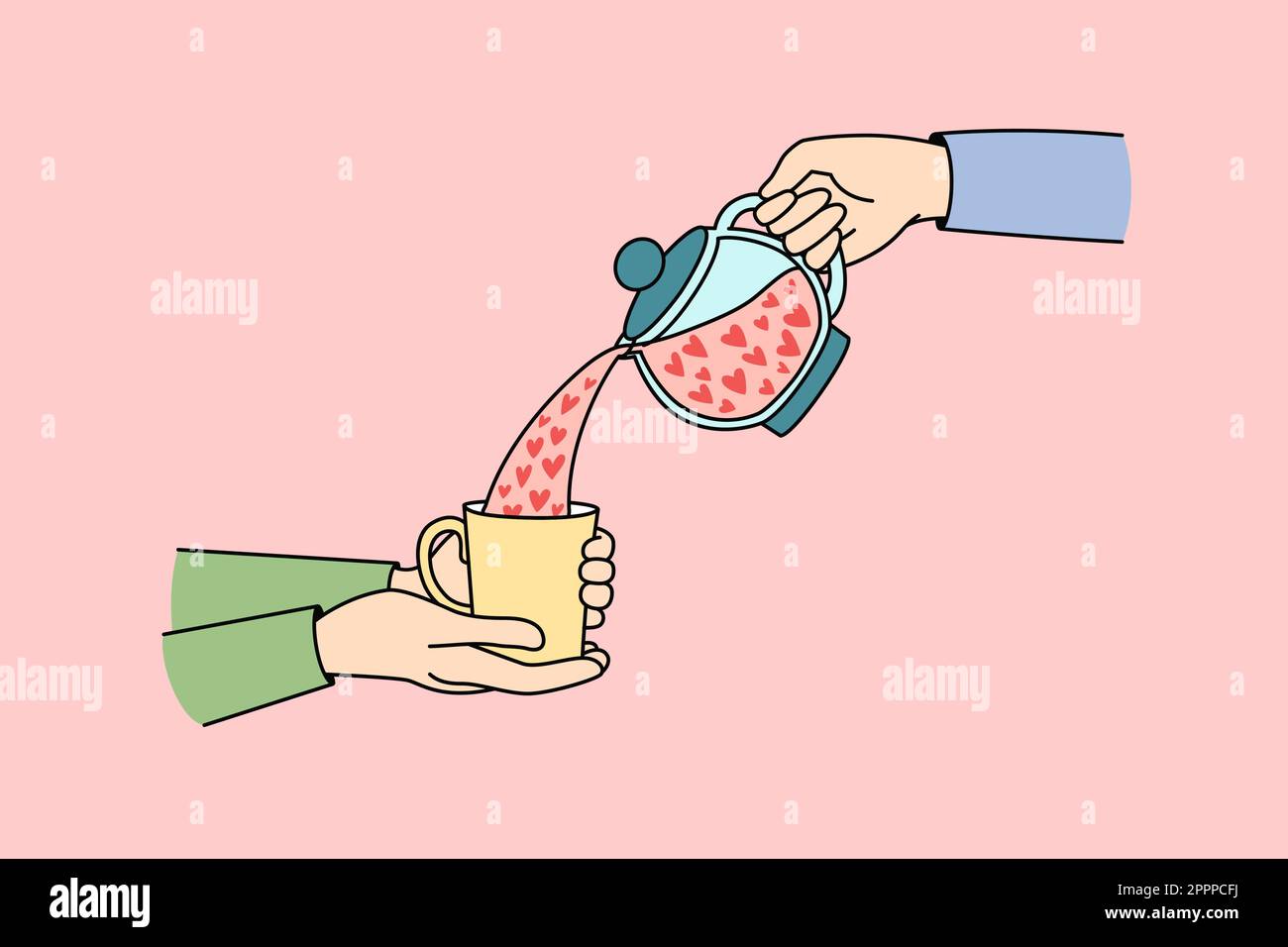 Pouring teapot Stock Vector Images - Alamy
