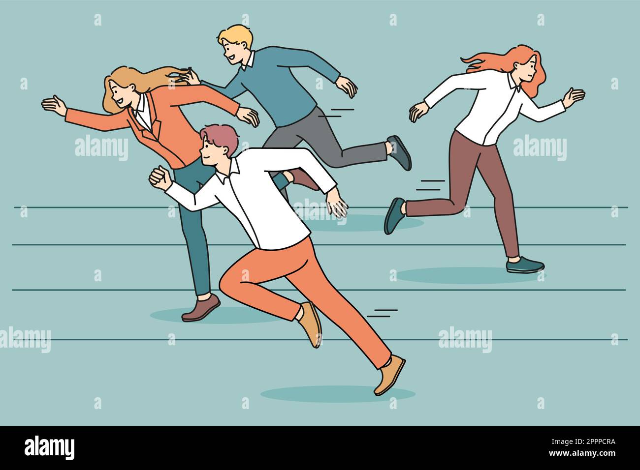 Weak woman quit race refuse compete with others Stock Vector Image ...