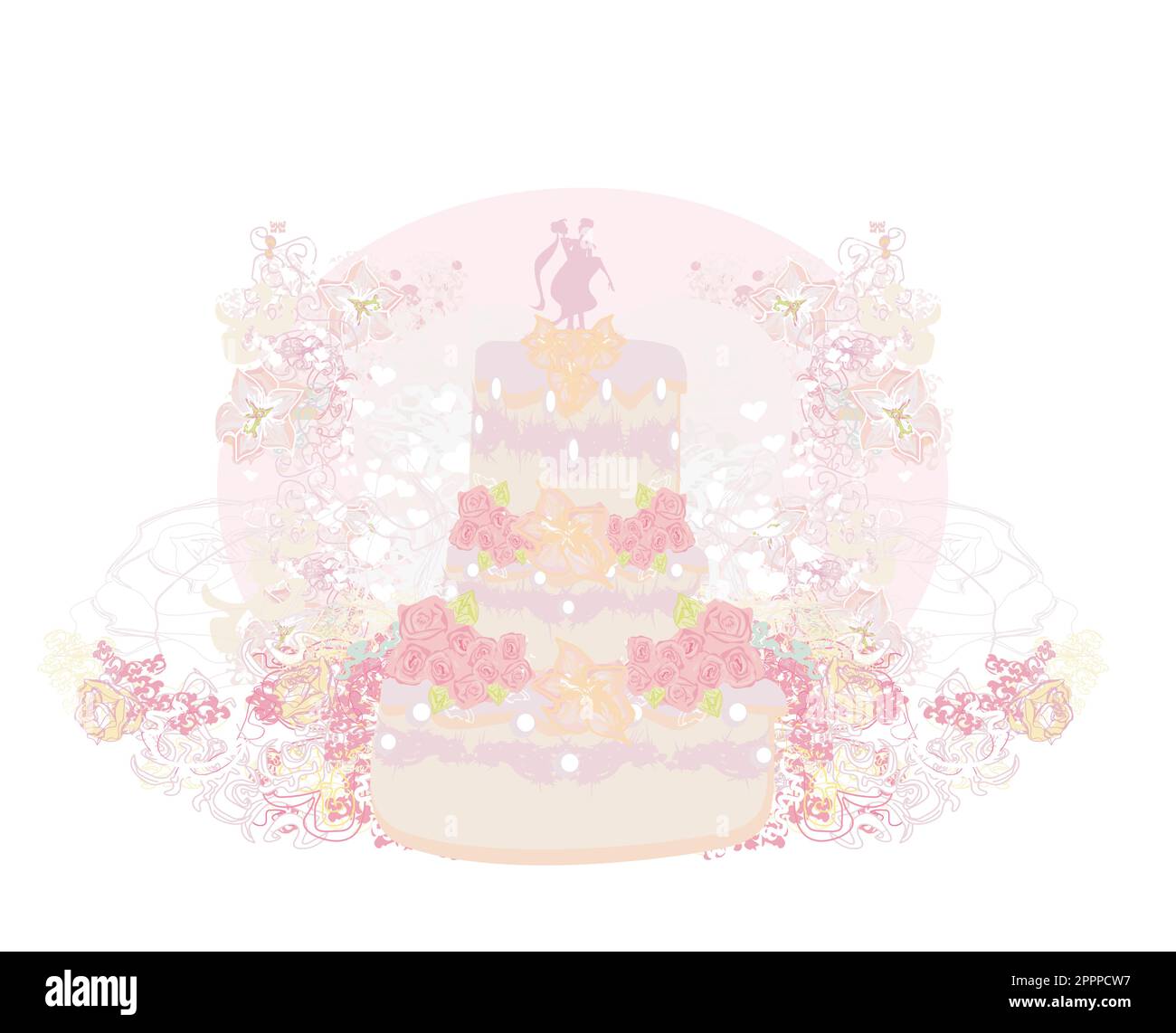 White sweetheart wedding dress Stock Vector Images - Alamy