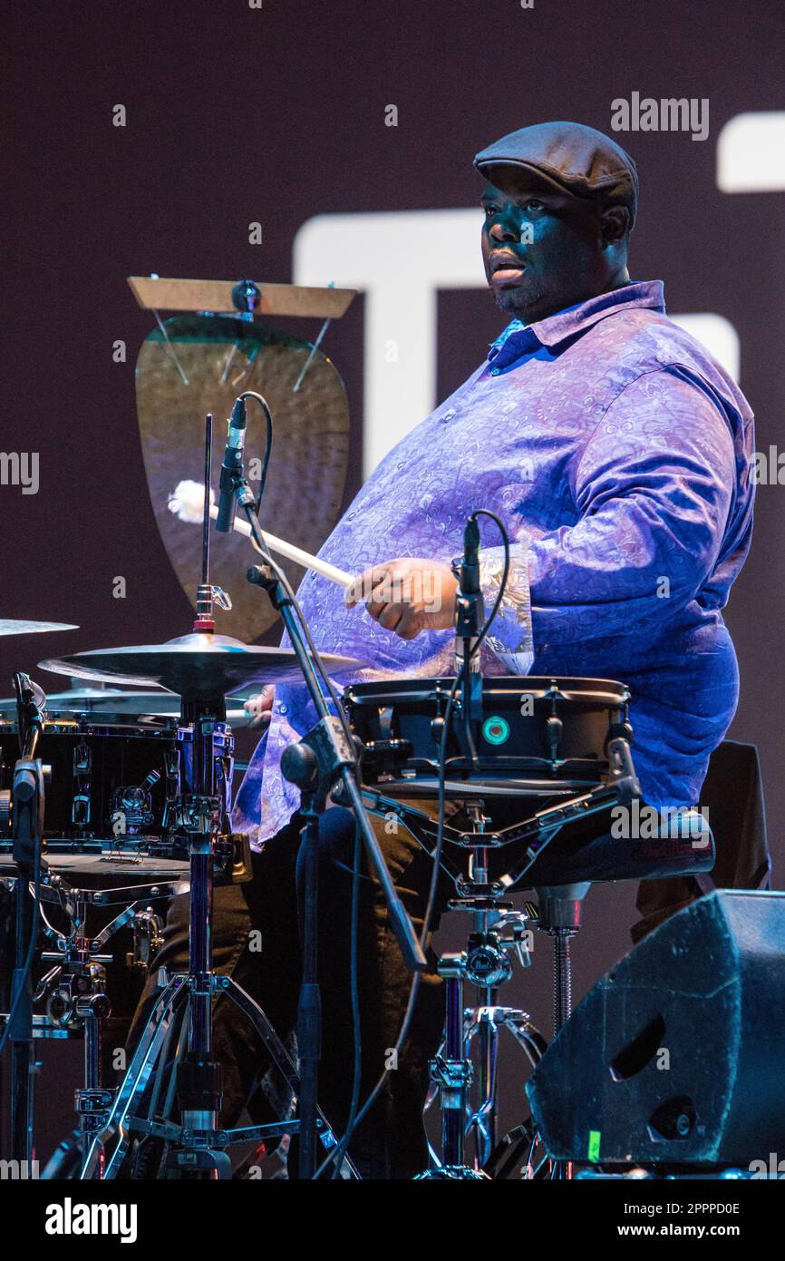 Torino, Italy. 23rd Apr, 2023. Drummer Johnathan Blake in concert at ...
