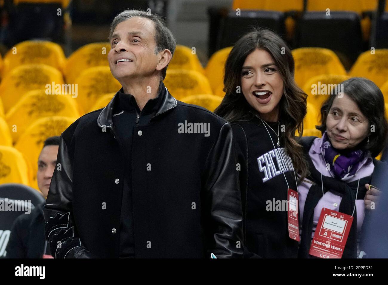 Sacramento Kings owner Vivek Ranadivé, left, and his daughter, Anjali ...