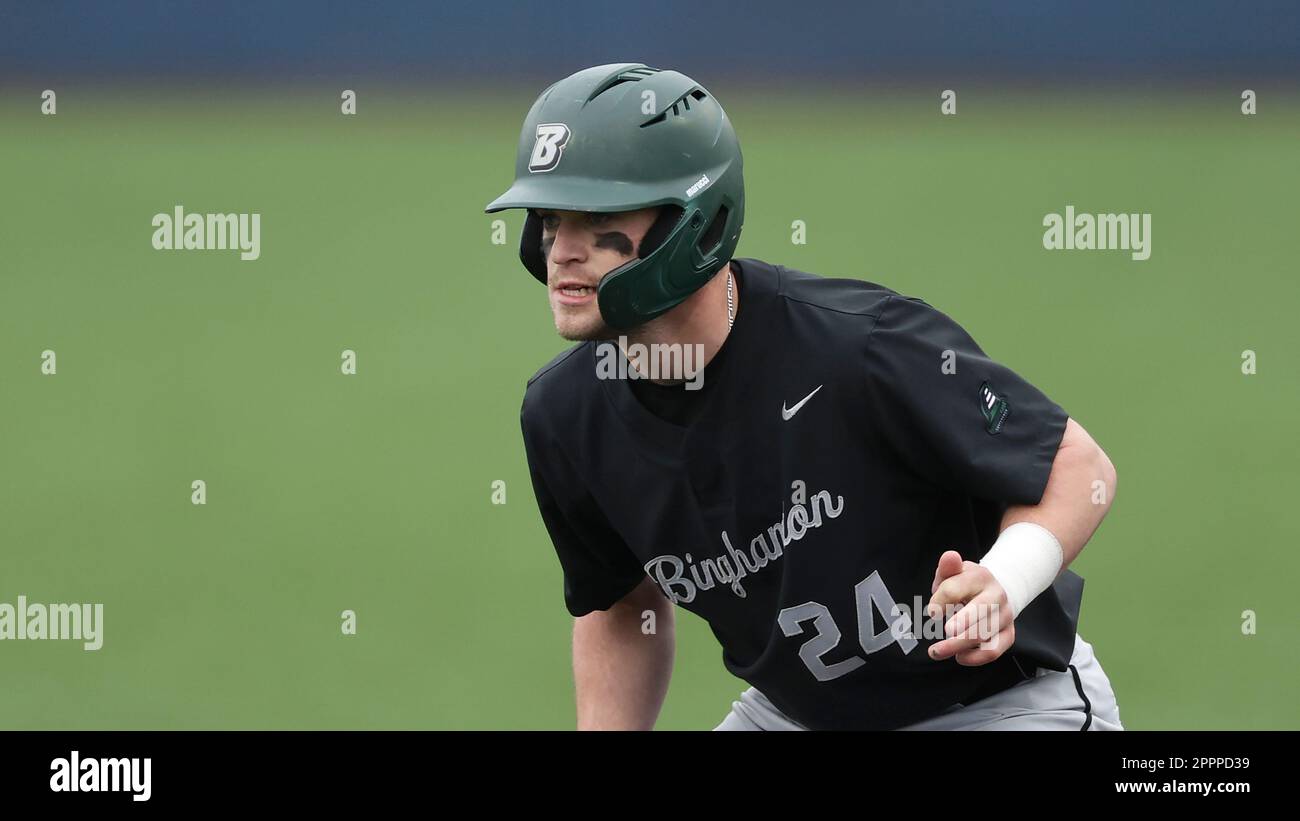 Binghamton's Kevin Reilly runs against NJIT during an NCAA baseball ...