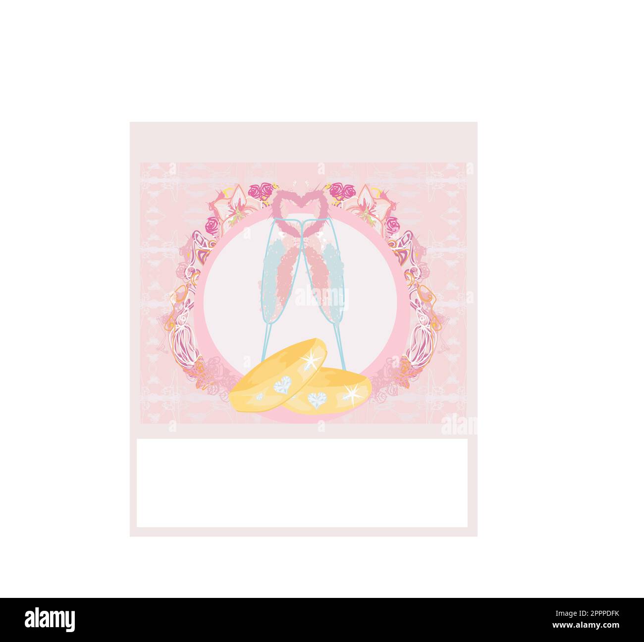 wedding Invitation card with rings Stock Vector Image & Art - Alamy