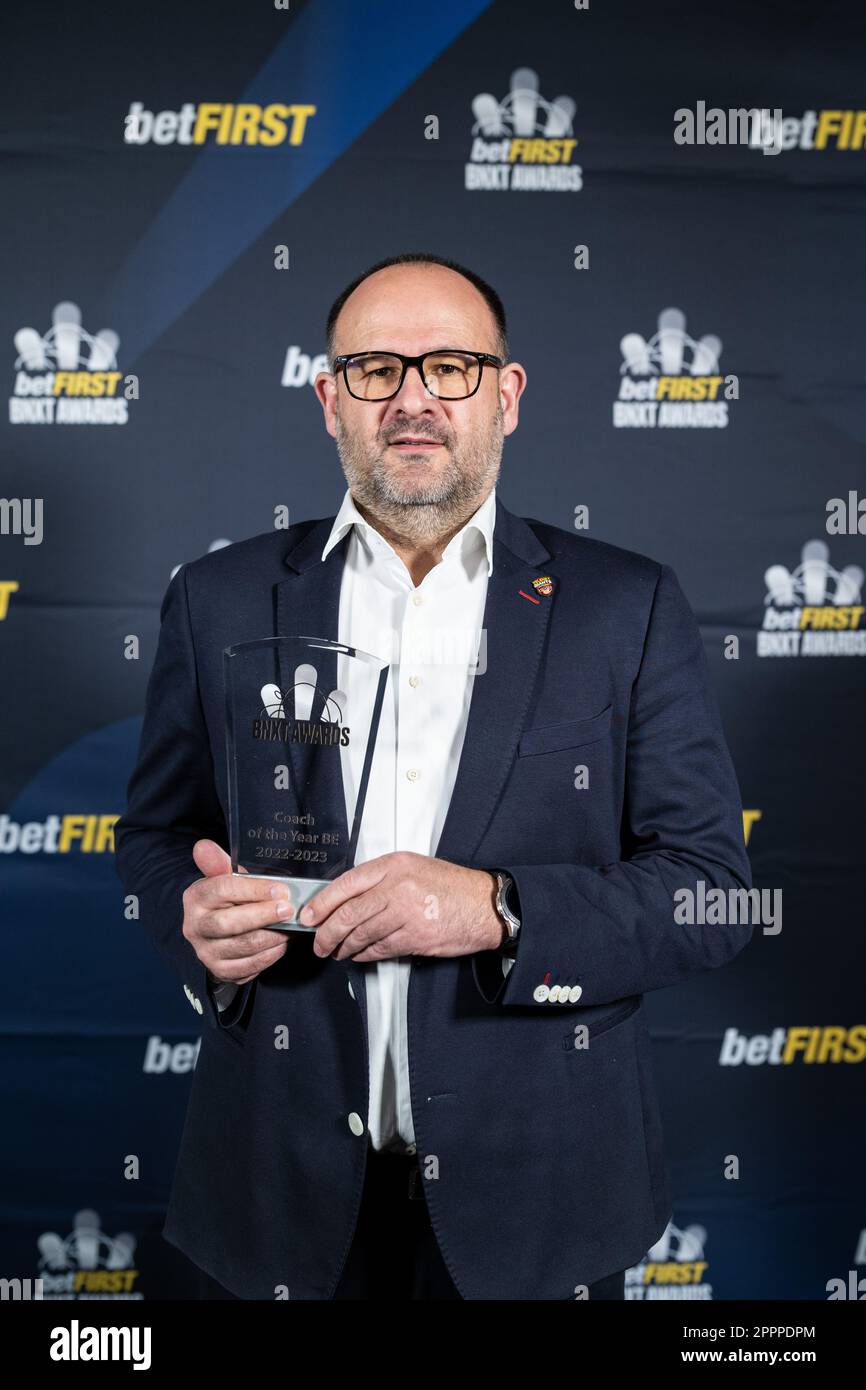 Antwerp, Belgium. 24th Apr, 2023. Antwerp's head coach Ivica Skelin ...