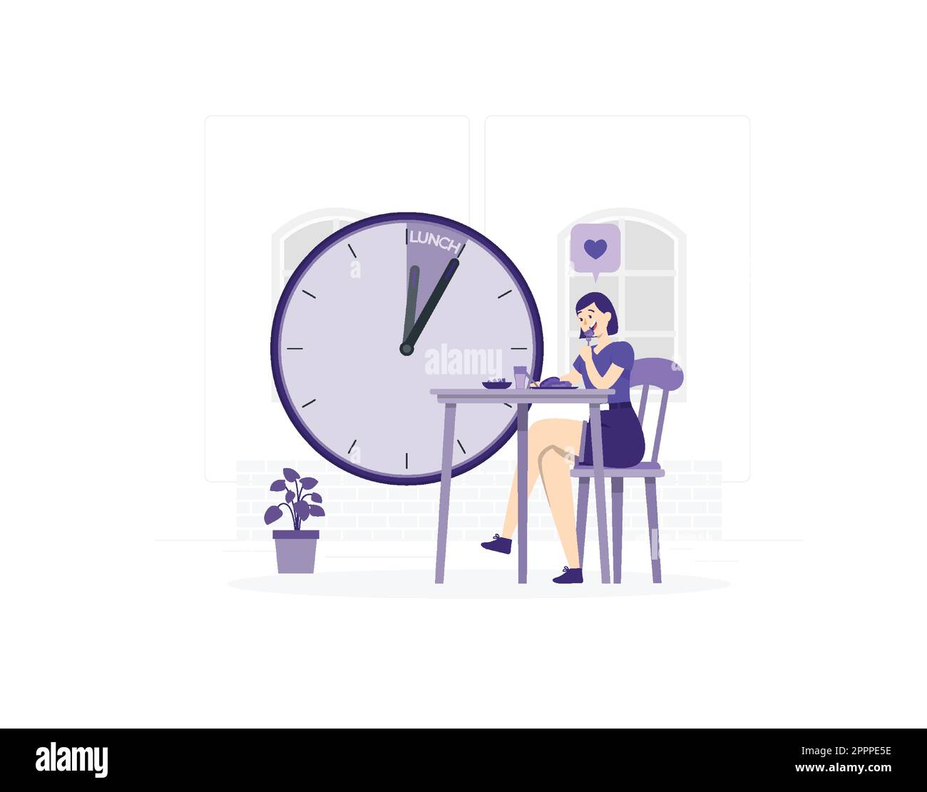 Cartoon woman eating hi-res stock photography and images - Alamy