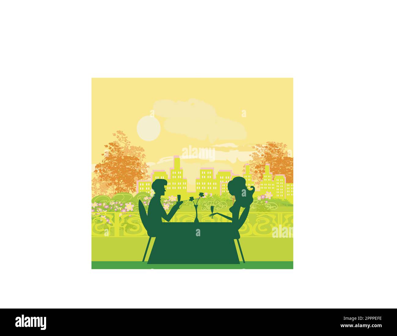 Luxury couple champagne toast Stock Vector Images - Alamy